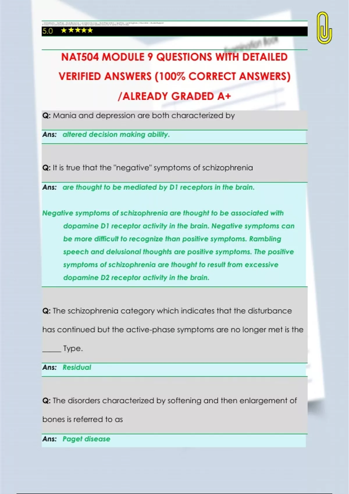 NAT504 MODULE 9 QUESTIONS WITH DETAILED VERIFIED ANSWERS (100% CORRECT ...
