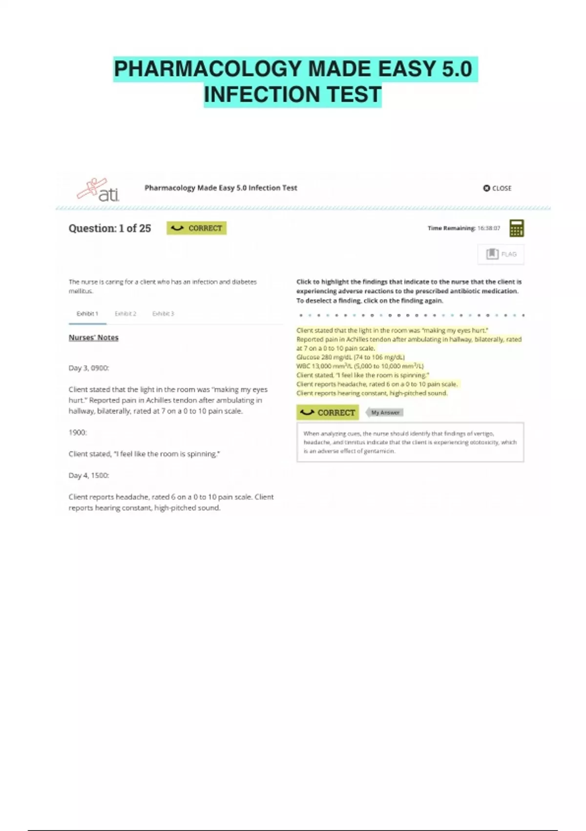 Pharmacology Made Easy 5.0 Infection Test - ATI Pharmacology - Stuvia US