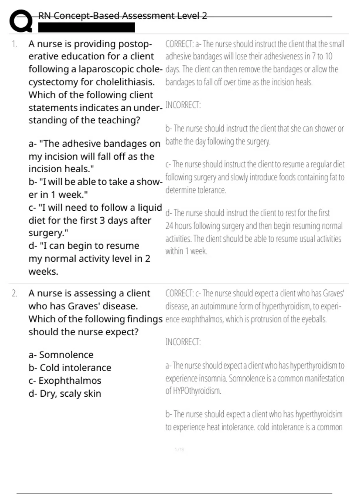 ATI RN CONCEPT BASED ASSESSMENT LEVEL 2 EXAM LATEST EXAM 2025 | ALL ...