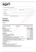 AQA A-Level Physics Paper 1 2024 - Question Paper - AQA A-Level Physics ...