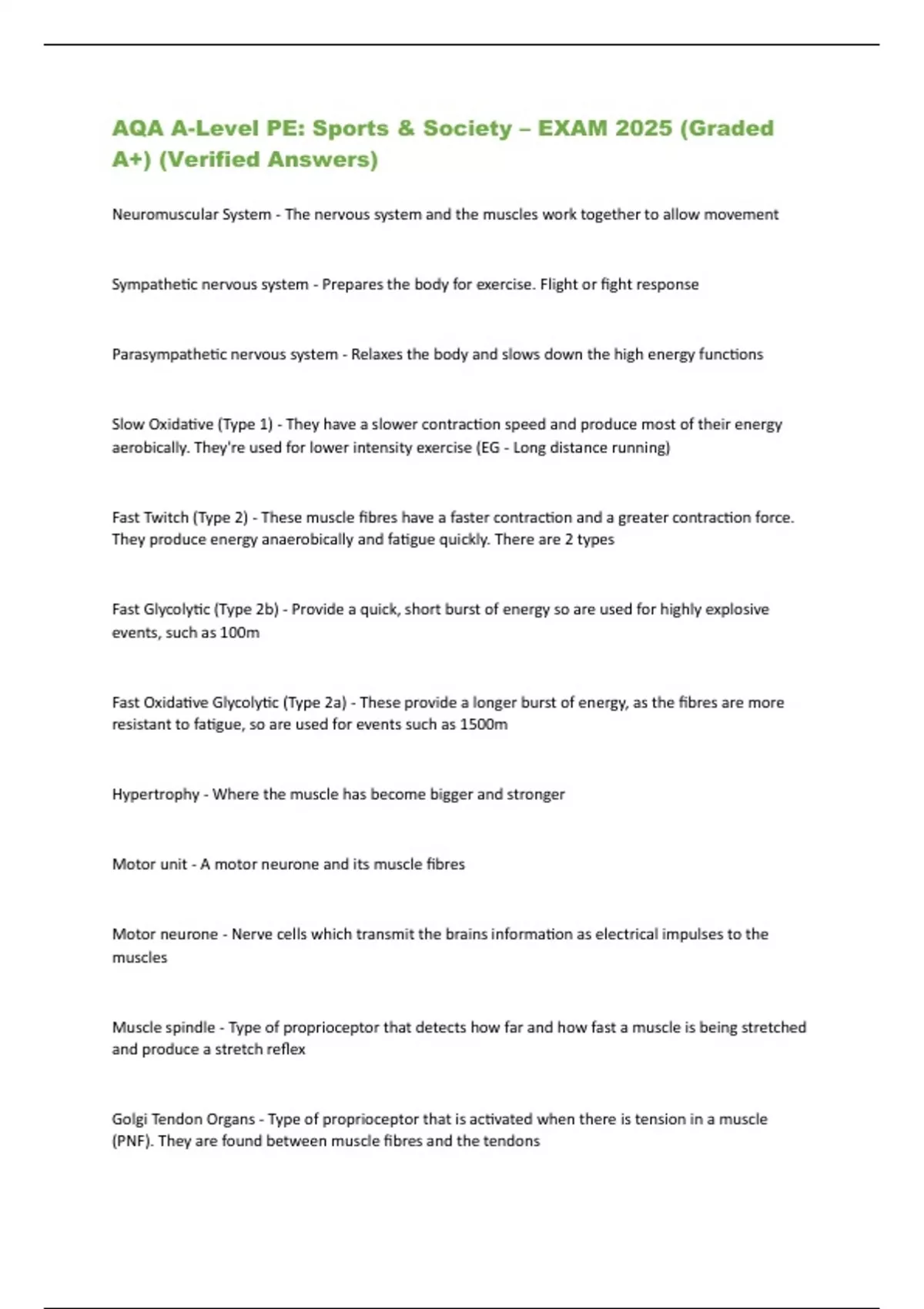 AQA A-Level PE: Sports & Society – EXAMINATION FOR 2025/2026 - AQA ...