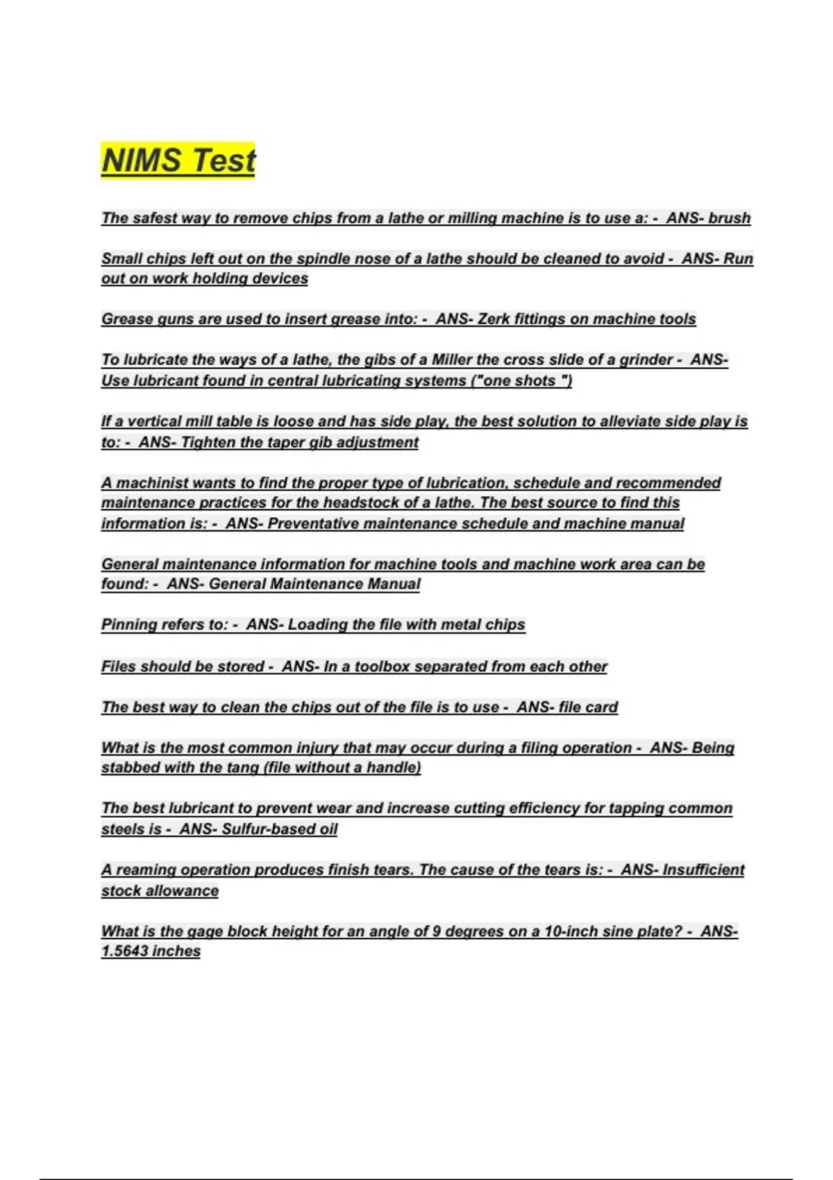 NIMS Test Questions and Answers 2025/2026( A+ GRADED 100% VERIFIED ...