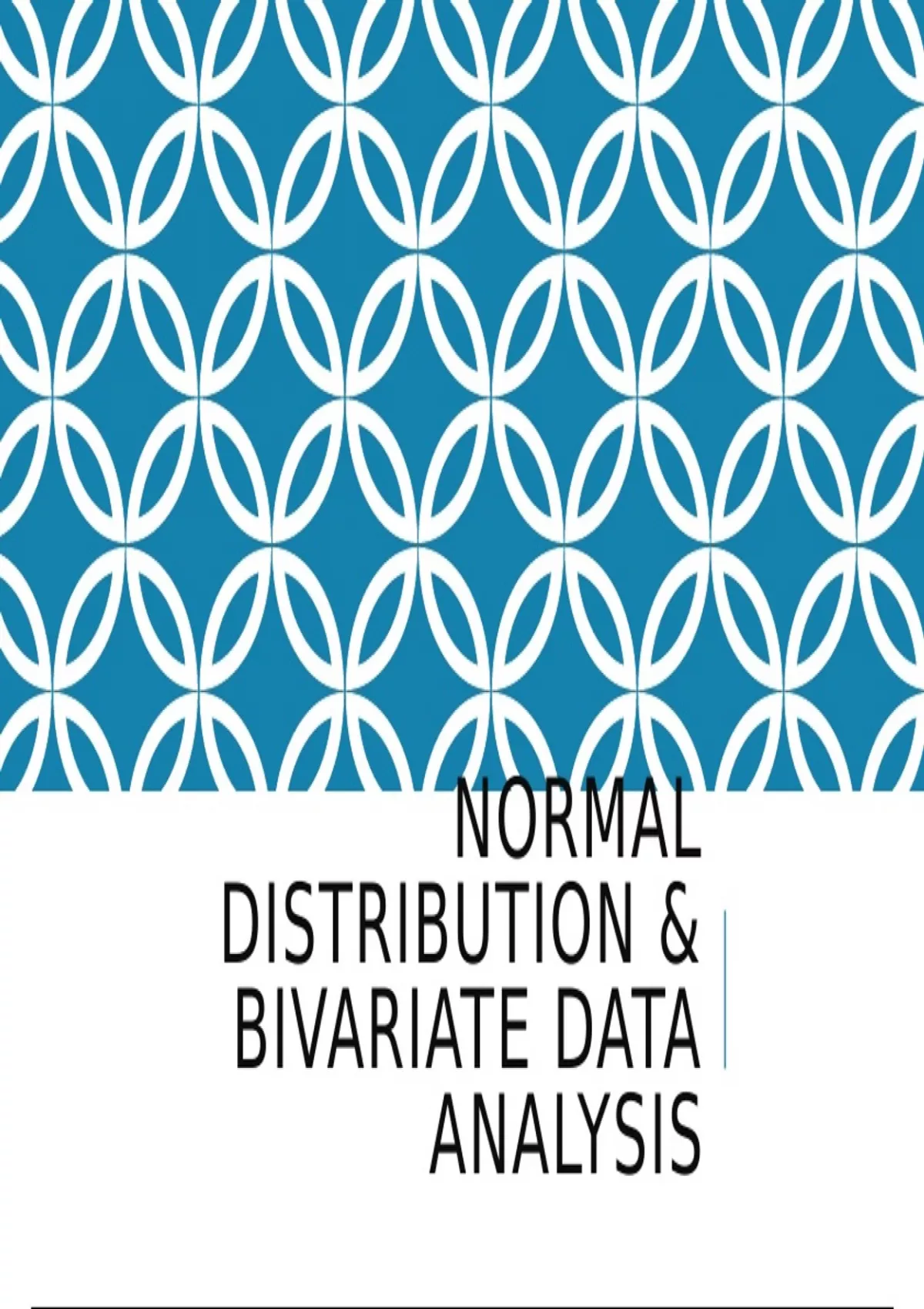 Normal distribution & bivariate data analysis - Mathematics - Stuvia US
