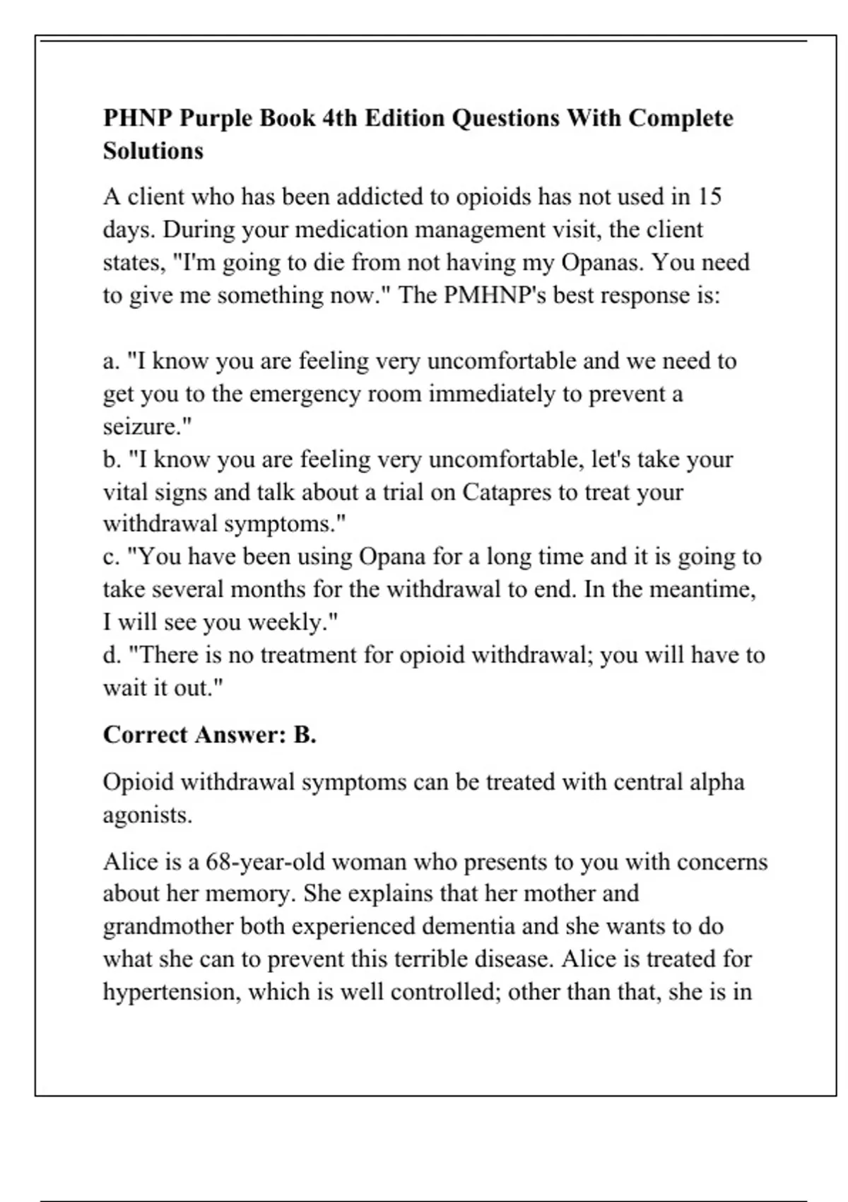 PHNP Purple Book 4th Edition Questions With Complete Solutions - PHNP ...