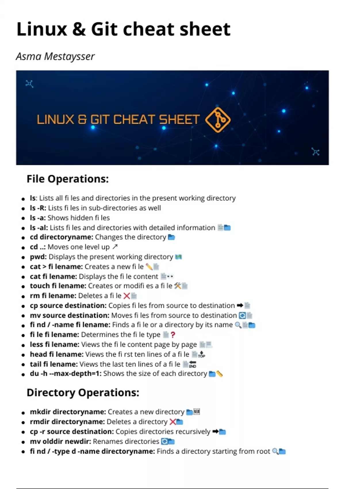 Summary Linux & Git cheat sheet - Linux - Stuvia US