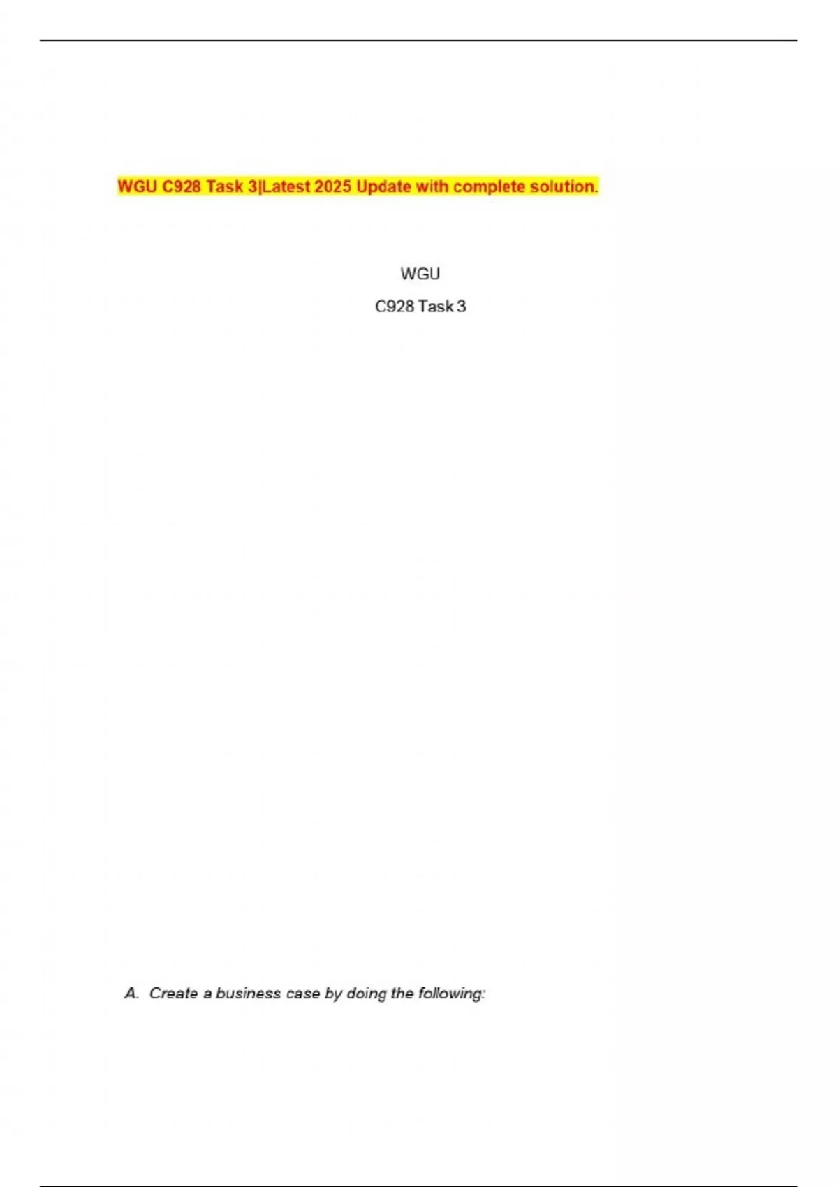 WGU C928 Task 3|Latest 2025 Update with complete solution - IT C928 ...