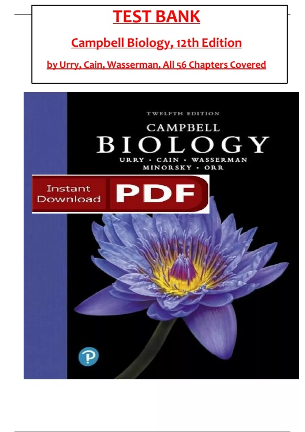 Test Bank - Campbell Biology, 12th Edition By (Urry/ Cain/ Wasserman ...