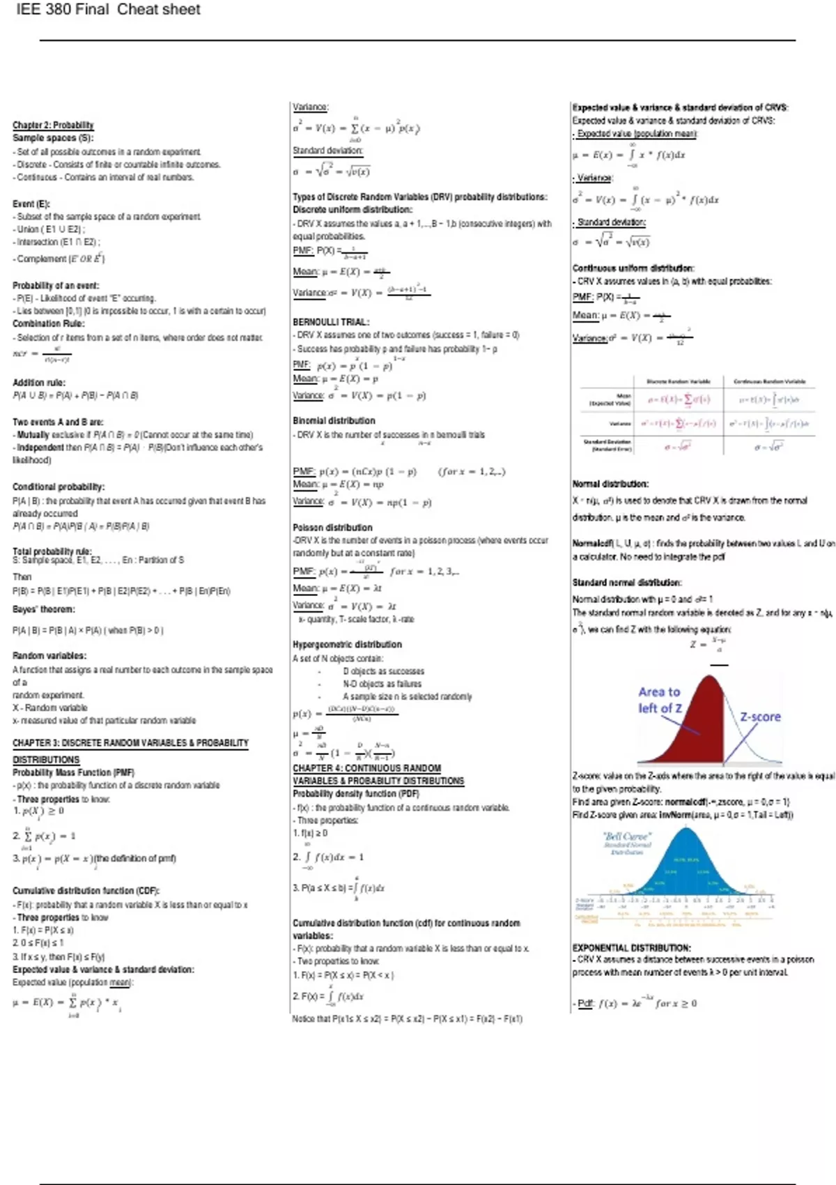 IEE 380 Final Cheatsheet|Latest Update with complete solution - IEE 380 ...