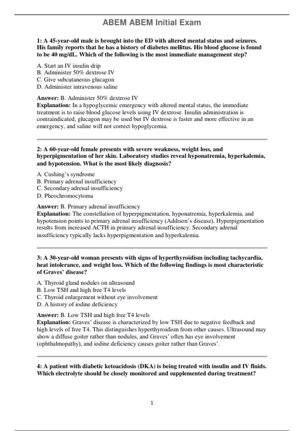 ABEM ABEM Initial Practice Exam - Computer Tech - Stuvia US