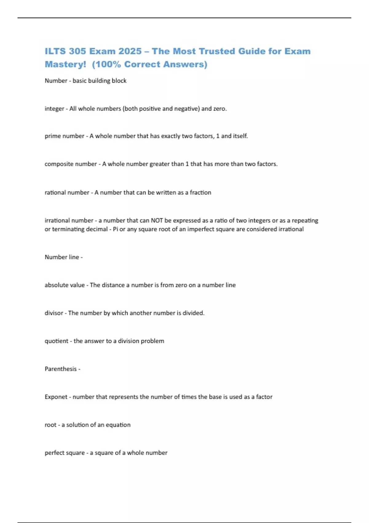 ILTS 305 Exam 2025 – The Most Trusted Guide for Exam Mastery! (100% ...