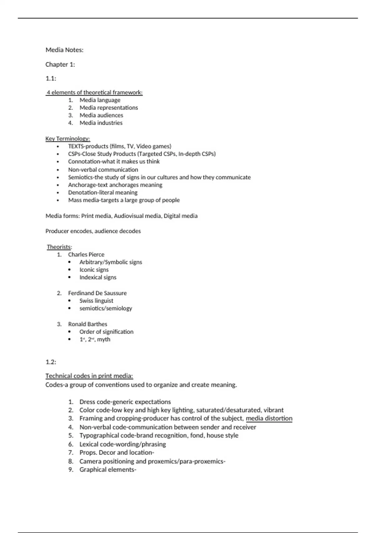 Media Studies notes for A level - MDA101 - Stuvia US