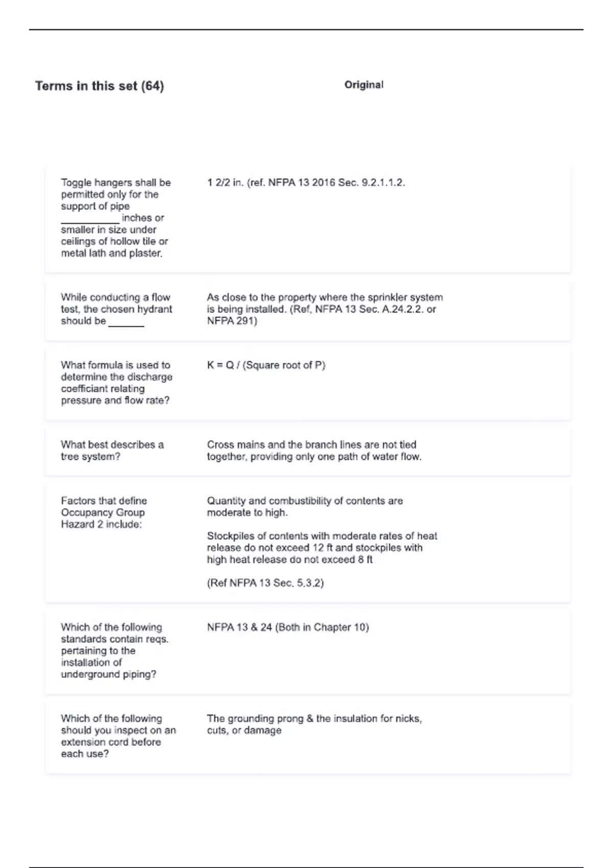 Nicet Level 1 Water Based Layout QUESTIONS AND CORRECT ANSWERS 2024 / ...