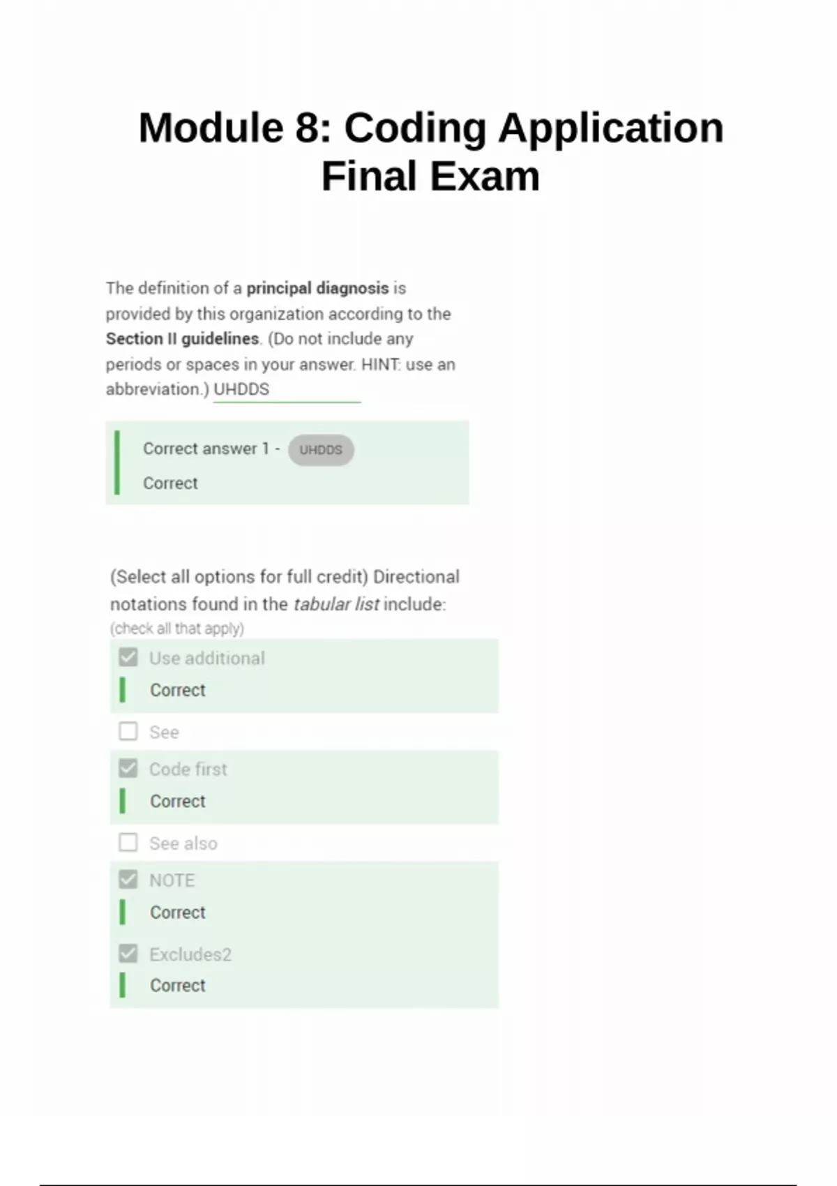 HIT 205 Module 8 Coding Application Final Exam (100 out of 100 ...