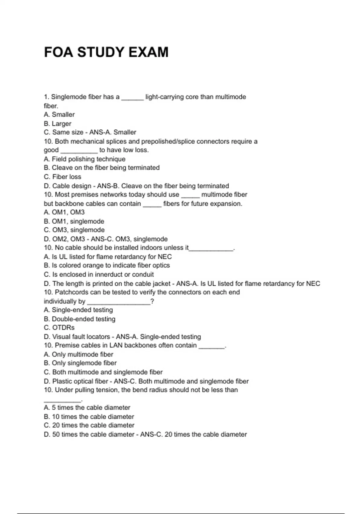 FOA STUDY EXAM NEWEST 2025/2026 ACTUAL EXAM COMPLETE QUESTIONS AND ...