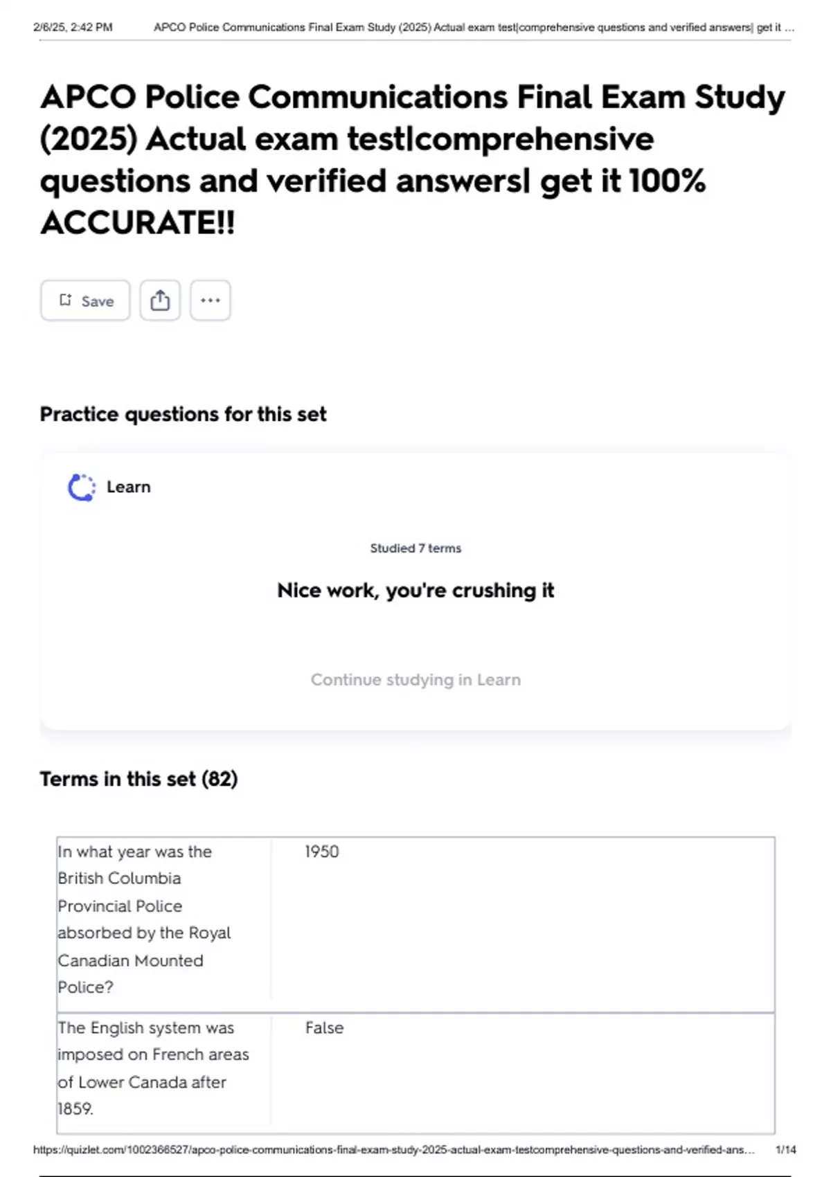 APCO Police Communications Final Exam Study (2025) Actual exam test ...
