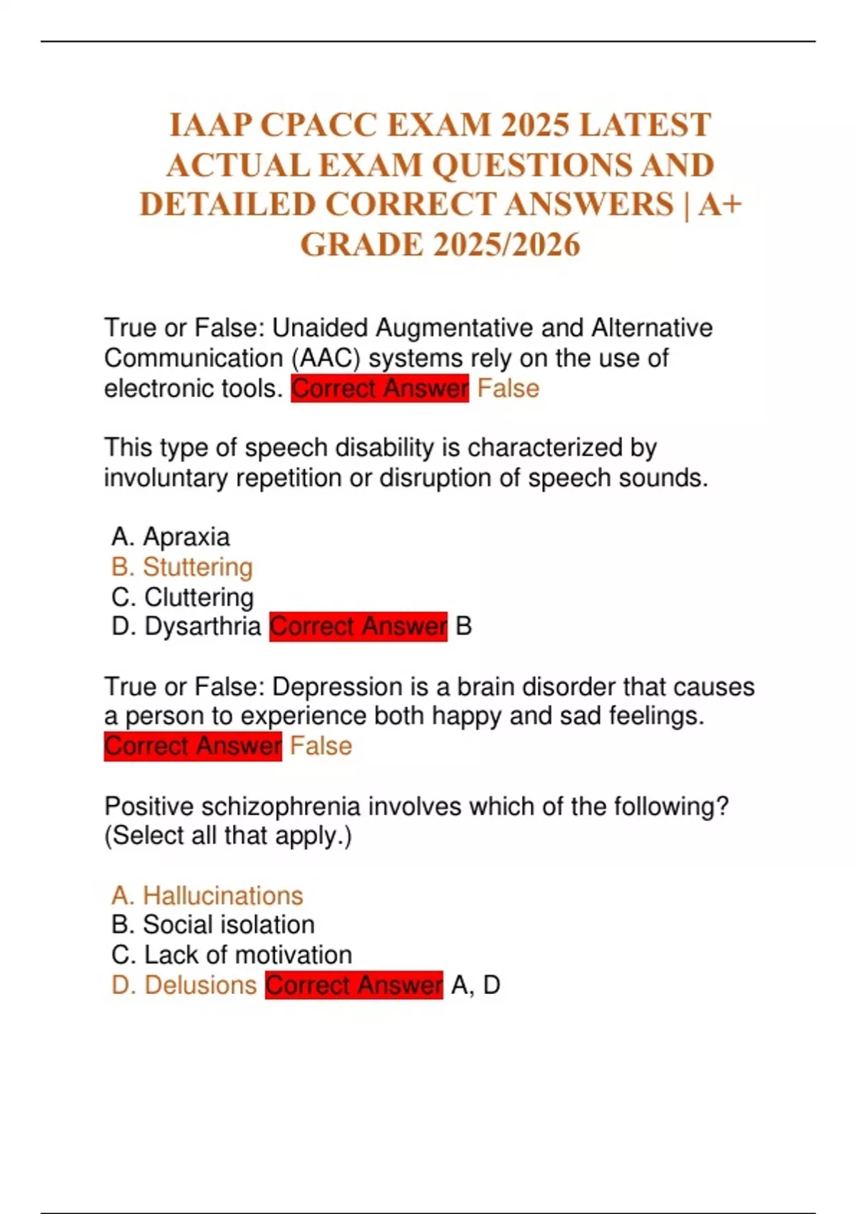 IAAP CPACC EXAM 2025 LATEST ACTUAL EXAM QUESTIONS AND DETAILED CORRECT ...