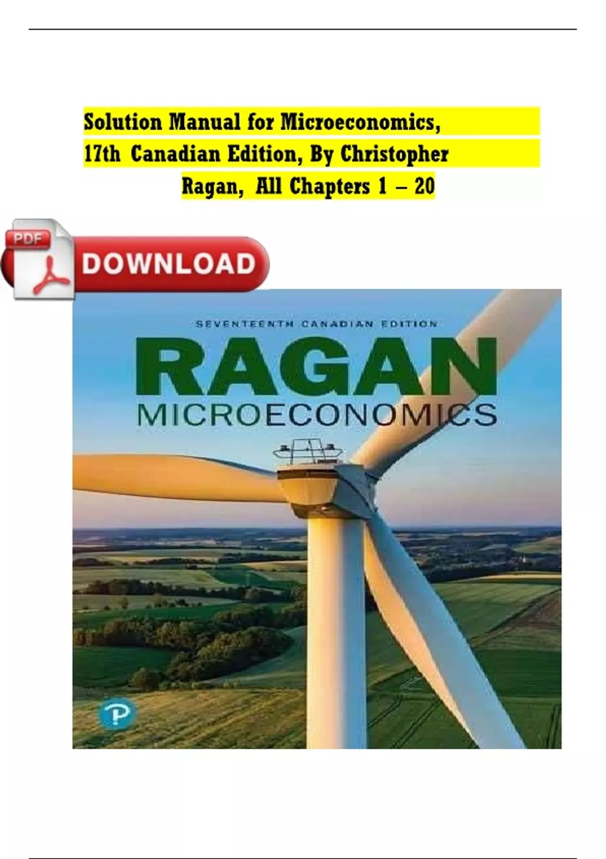 Solution Manual For Microeconomics, 17th Canadian Edition, By ...