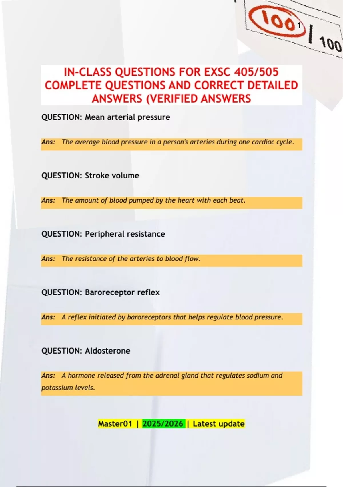 IN-CLASS QUESTIONS FOR EXSC 405/505 COMPLETE QUESTIONS AND CORRECT ...