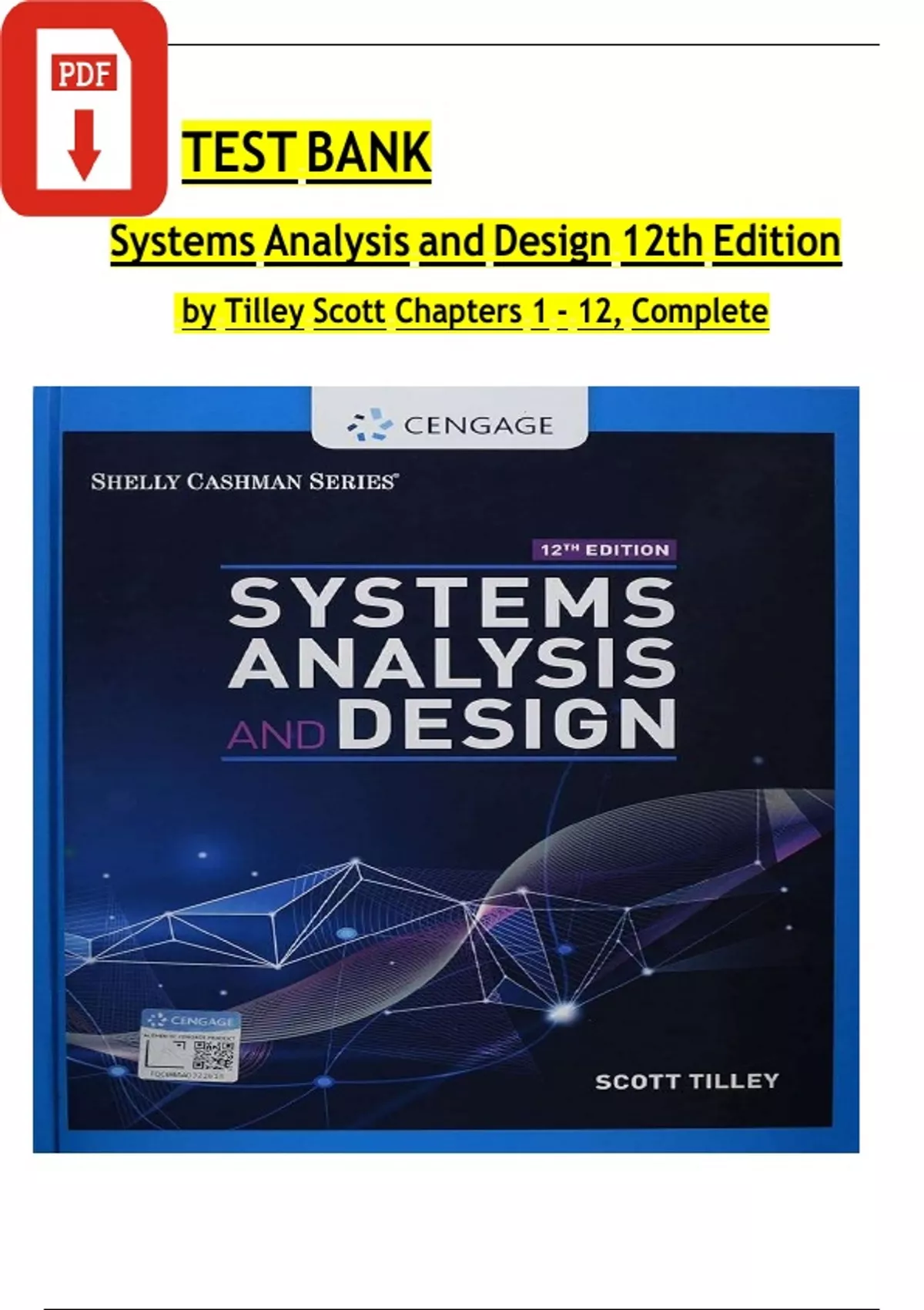 TEST BANK Systems Analysis and Design 12th Edition All Chapters 1 to 12 ...