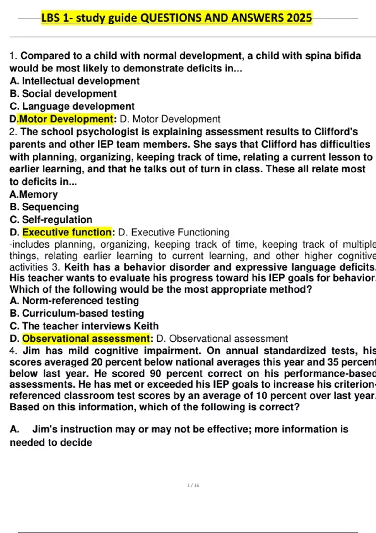 LBS1 exam 1 questions and answers 2025 A PLUS - LBS1 - Stuvia US