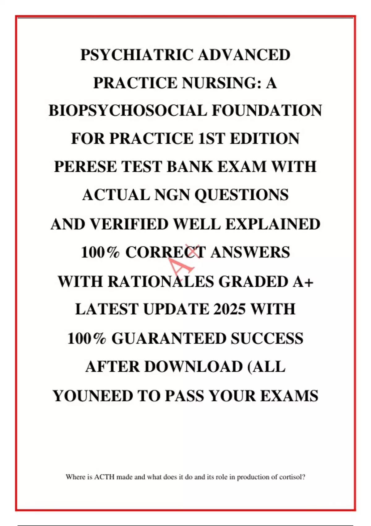 PSYCHIATRIC ADVANCED PRACTICE NURSING: A BIOPSYCHOSOCIAL FOUNDATION FOR ...