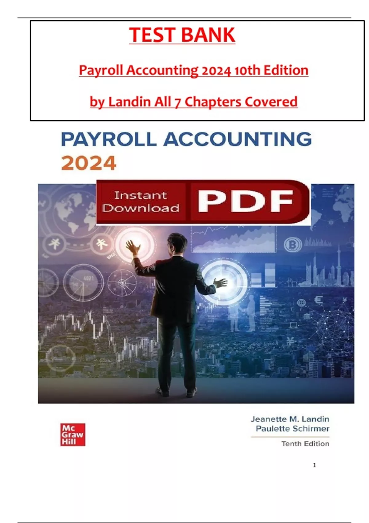 Test Bank -Payroll Accounting 2024, 10th Edition (Landin), All 1-7 ...