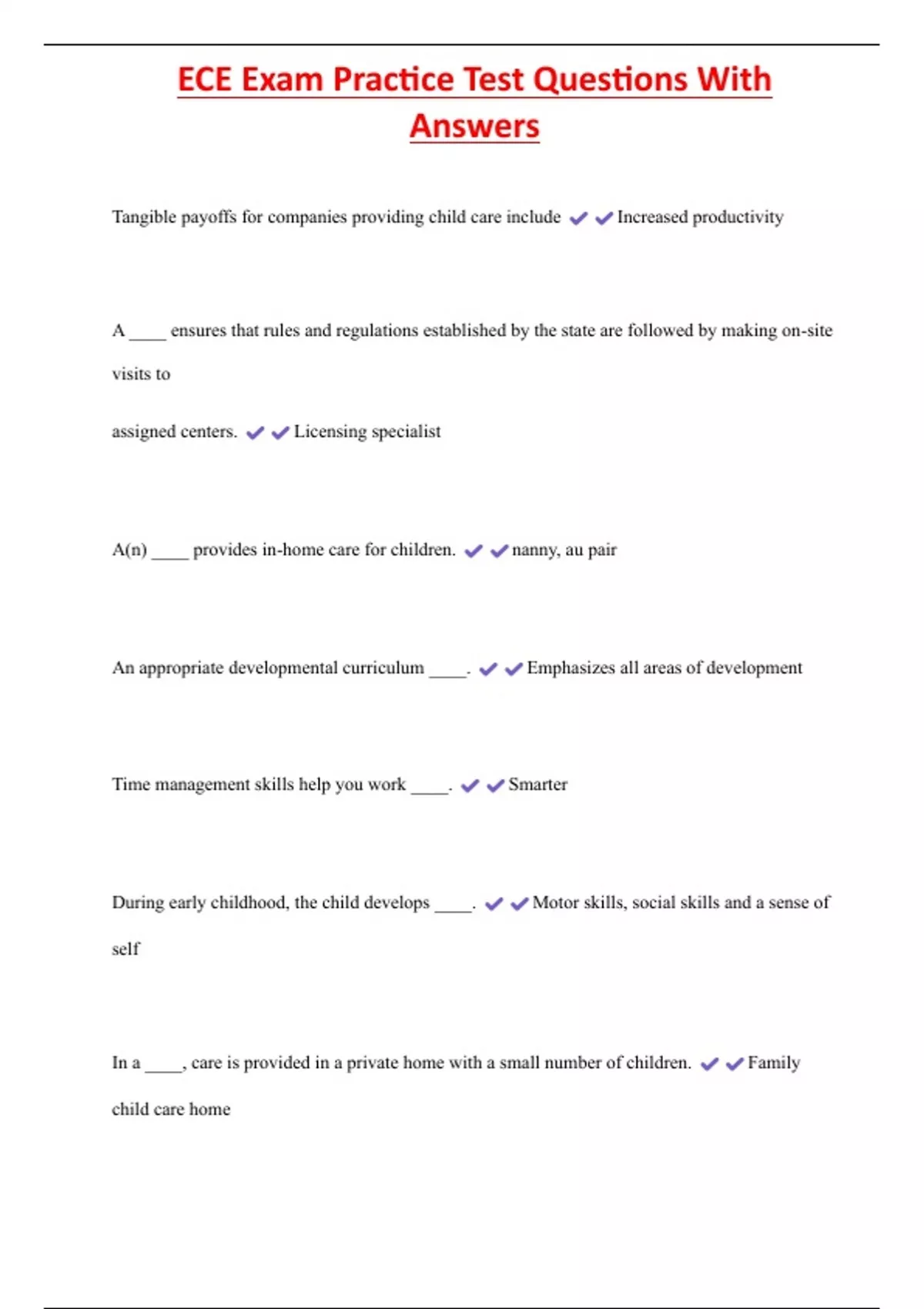 ECE Exam Practice Test Questions With Answers - ECE - Stuvia US