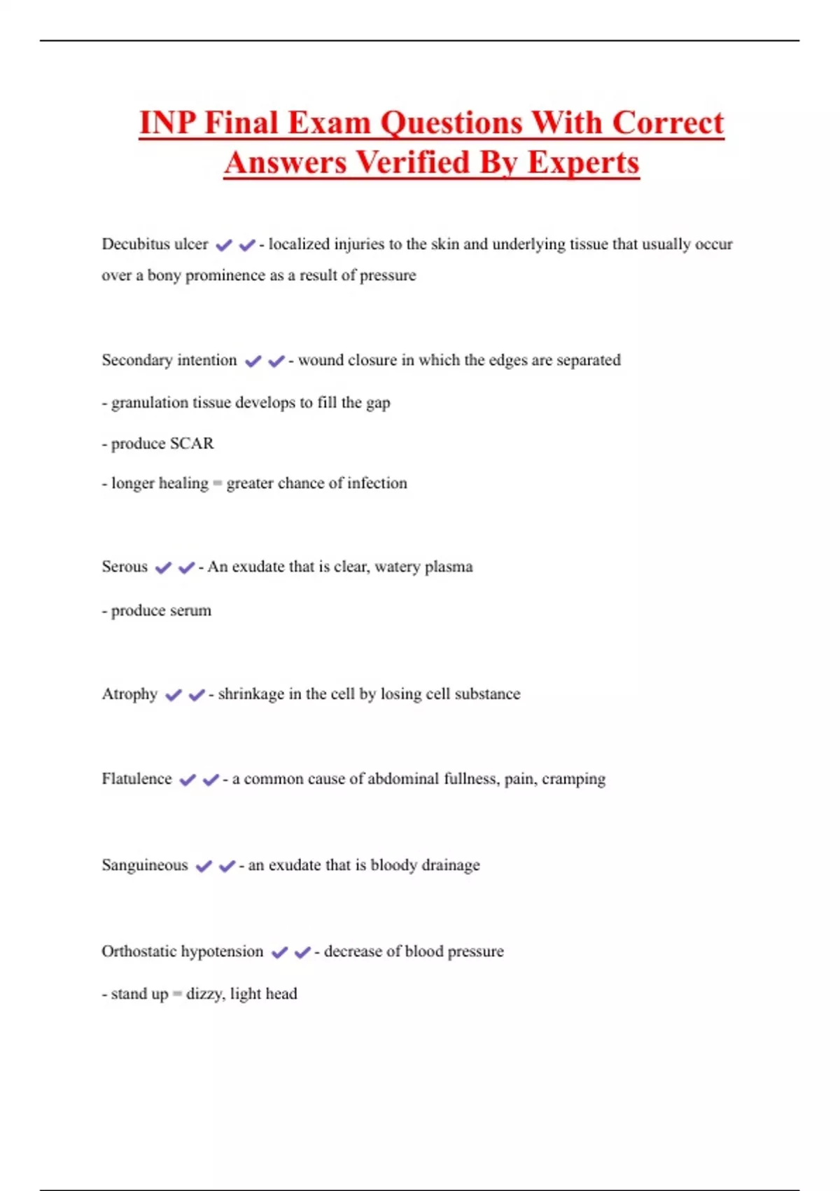 INP Final Exam Questions With Correct Answers Verified By Experts - INP ...