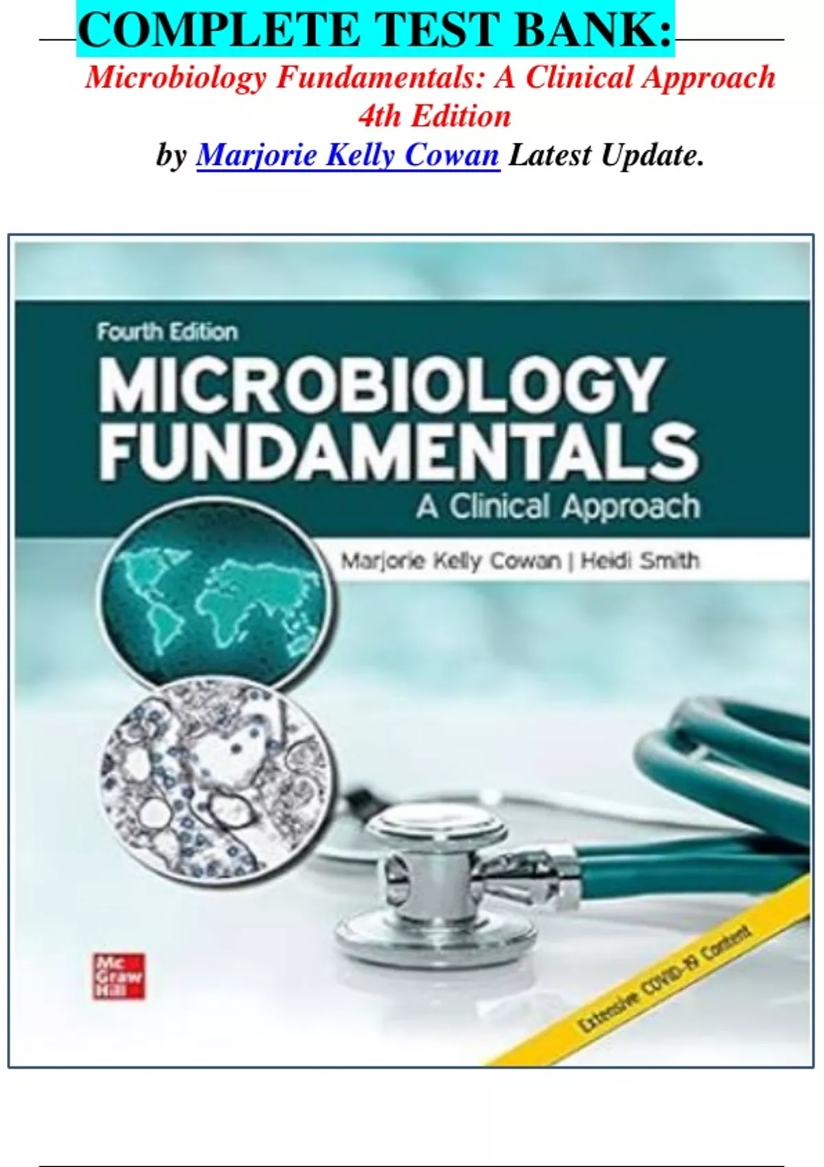 COMPLETE TEST BANK: Microbiology Fundamentals: A Clinical Approach 4th ...