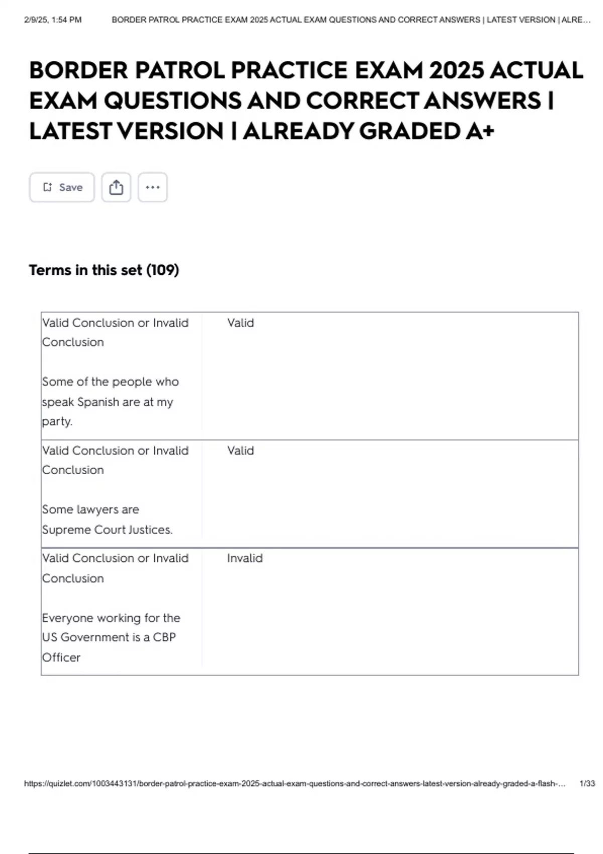 BORDER PATROL PRACTICE EXAM 2025 ACTUAL EXAM QUESTIONS AND CORRECT ...