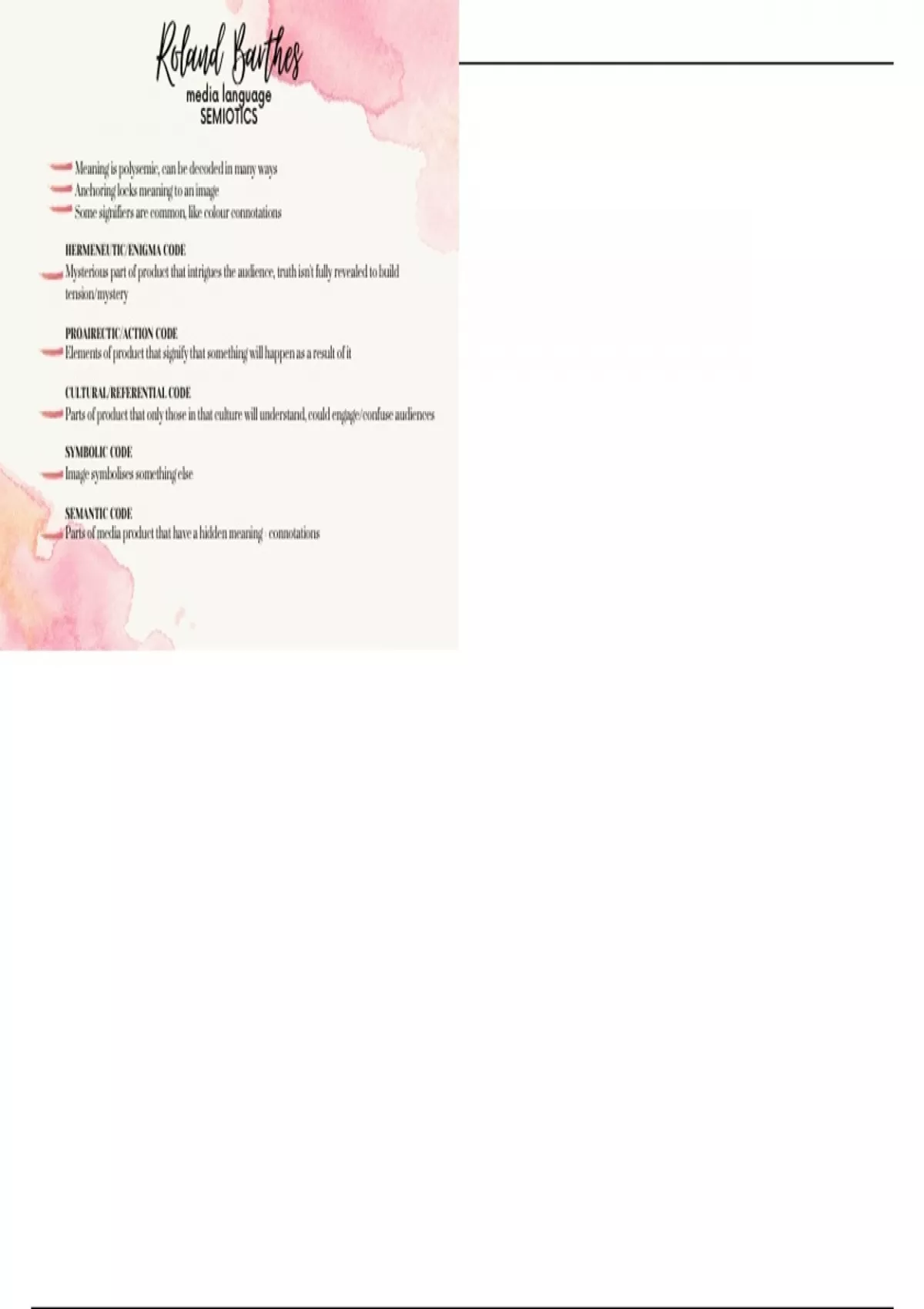 Summary GCSE WJEC Media Studies ALL THEORIES revision cards - Media ...