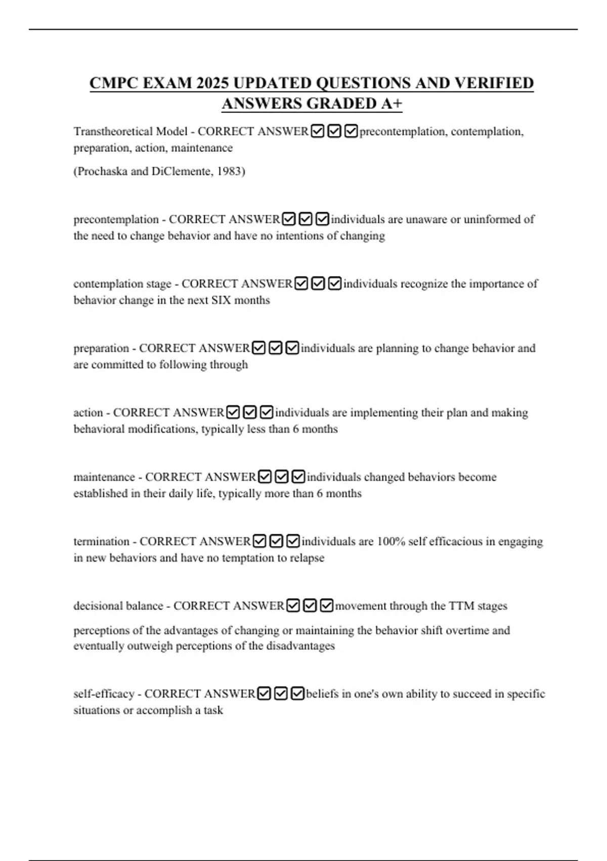 CMPC EXAM 2025 UPDATED QUESTIONS AND VERIFIED ANSWERS GRADED A+ - CPM ...