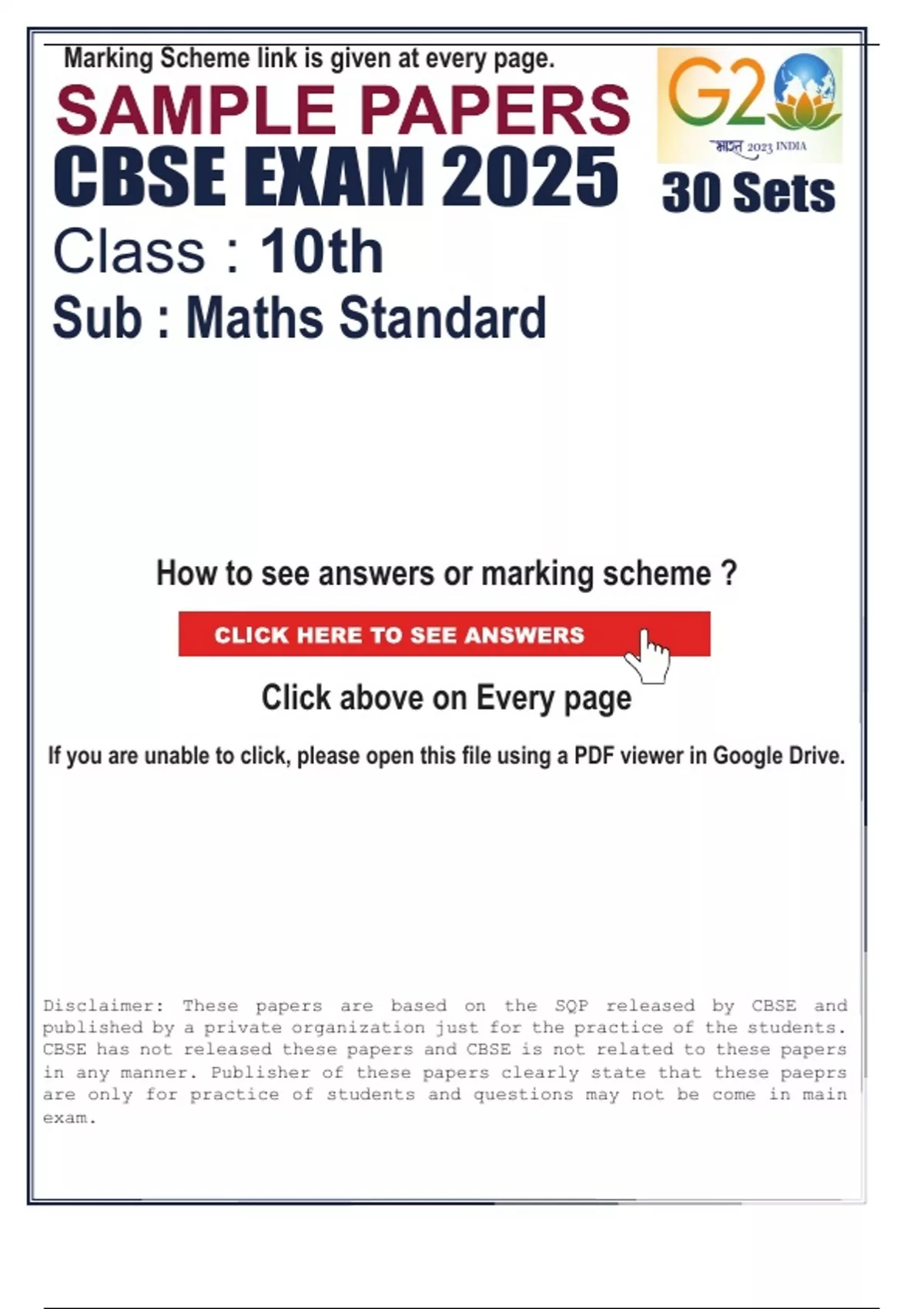 Class 10 most important questions - Mathematics - Stuvia US