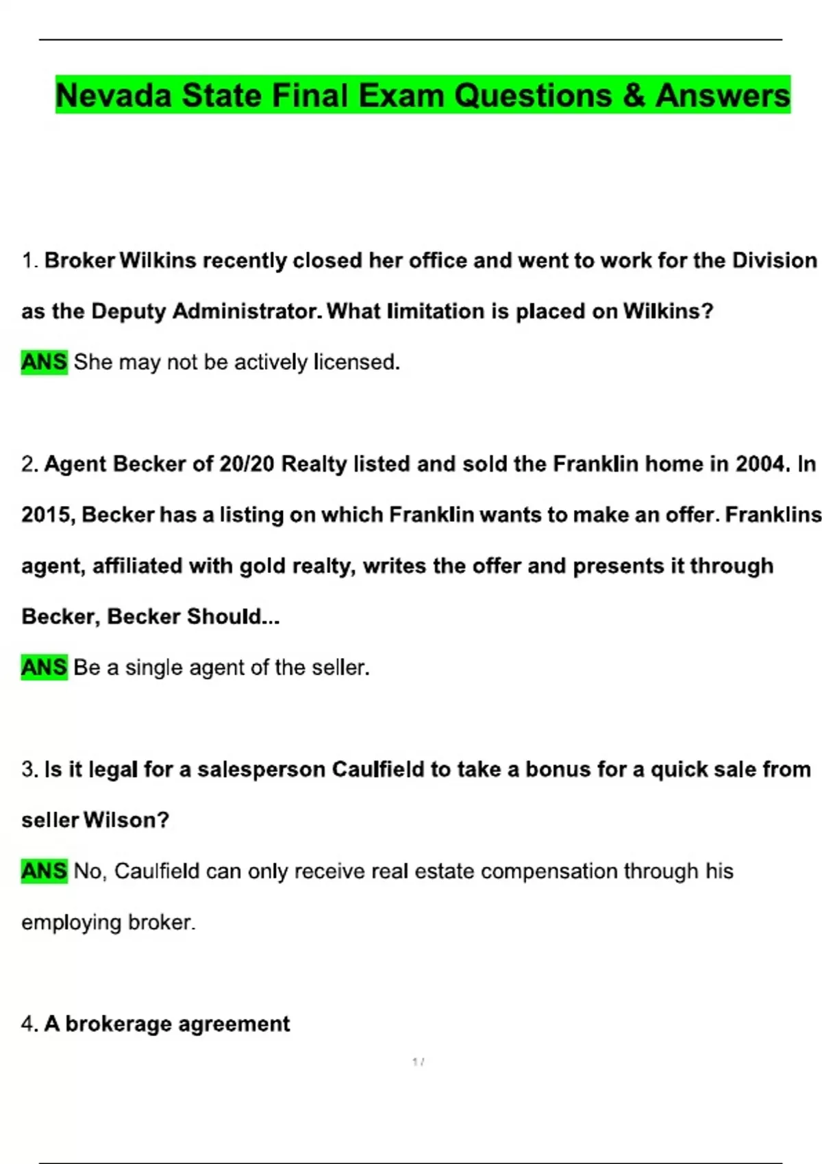 Nevada CNA State Final Exam (2025 / 2026 Update) Questions and Verified Answers | 100% Correct ...