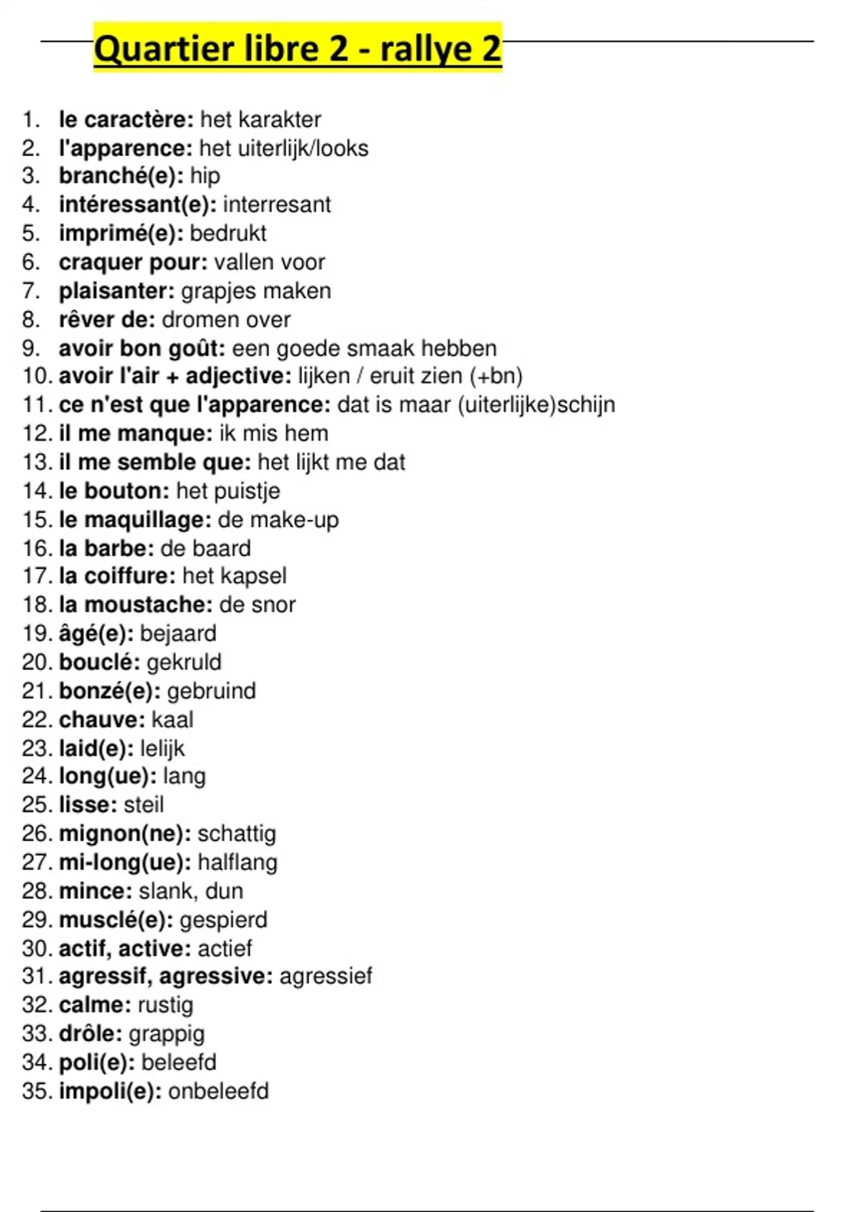 Quartier libre 2 - rallye 2.pdf - Rallye 2 - Stuvia US