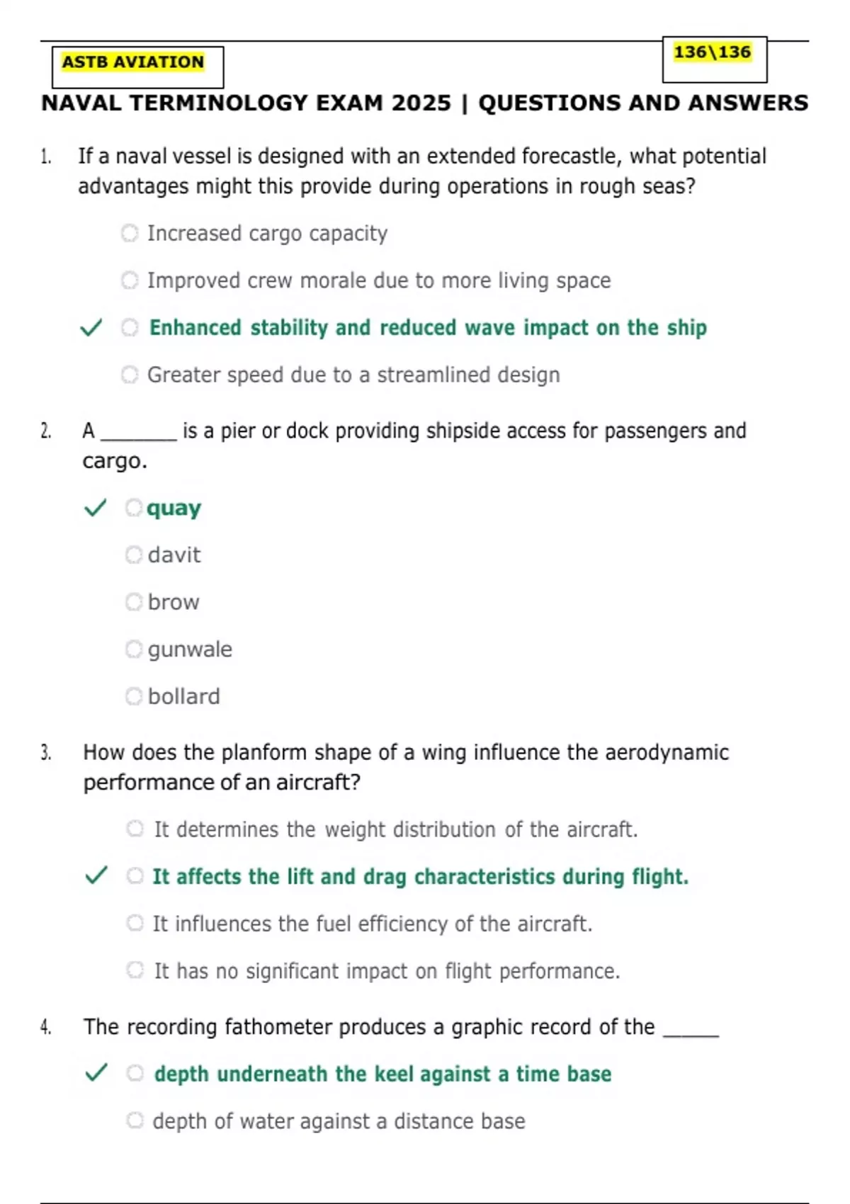 NAVAL TERMINOLOGY EXAM 2025 | QUESTIONS AND ANSWERS - NAVAL TERMINOLOGY ...