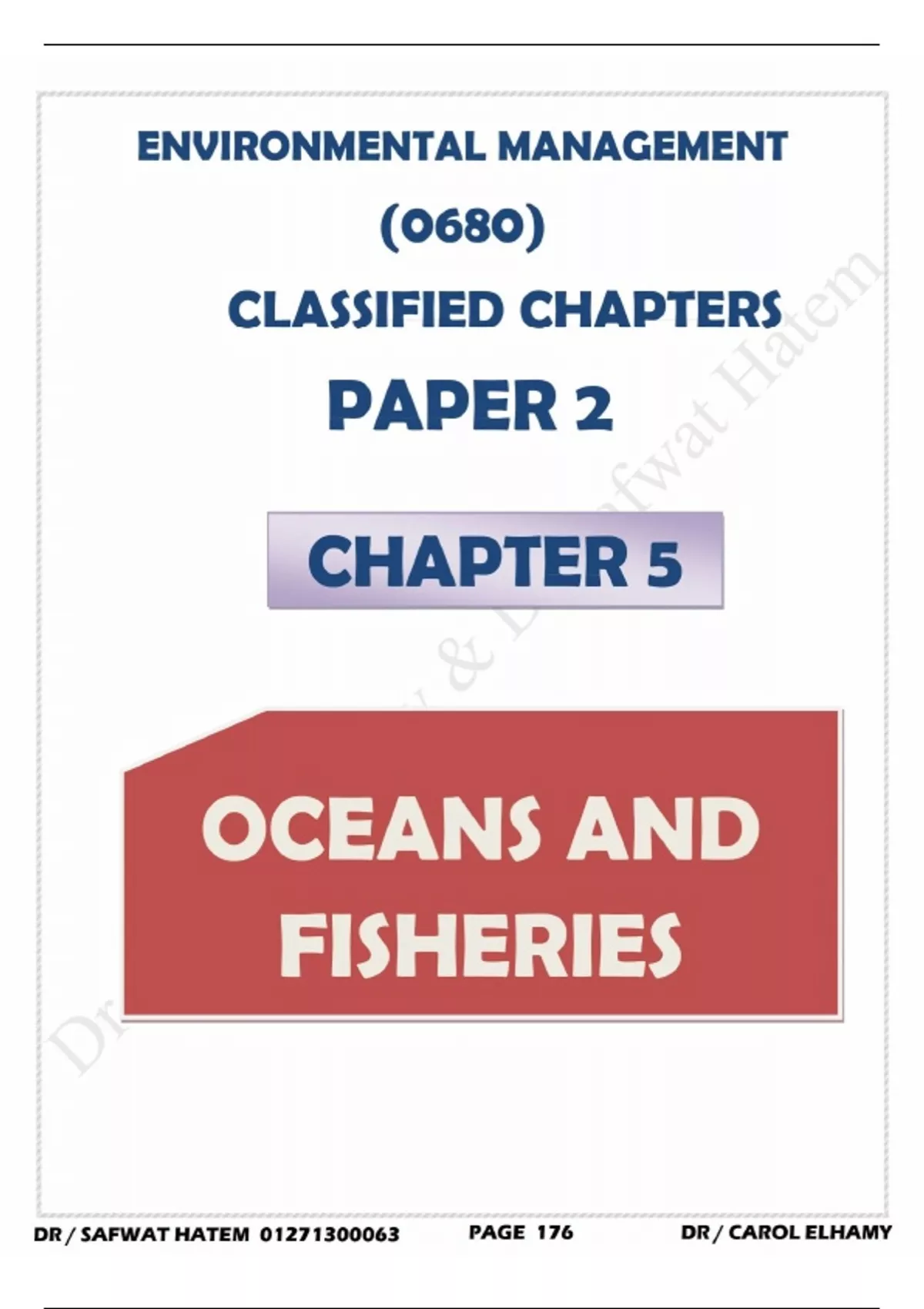 Chapter 5: oceans and fisheries paper 2 from environmental management ...
