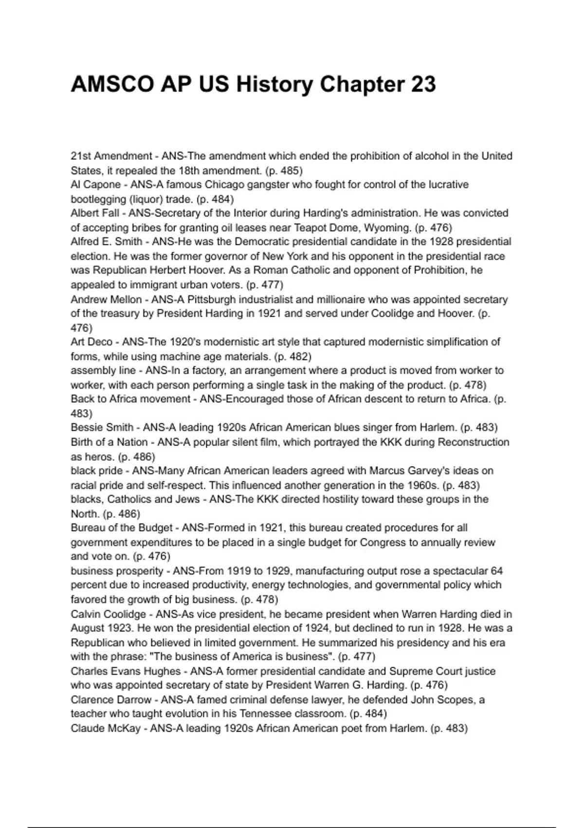 AMSCO AP US History Chapter 23 Questions And Answers 2025/2026 Newest ...