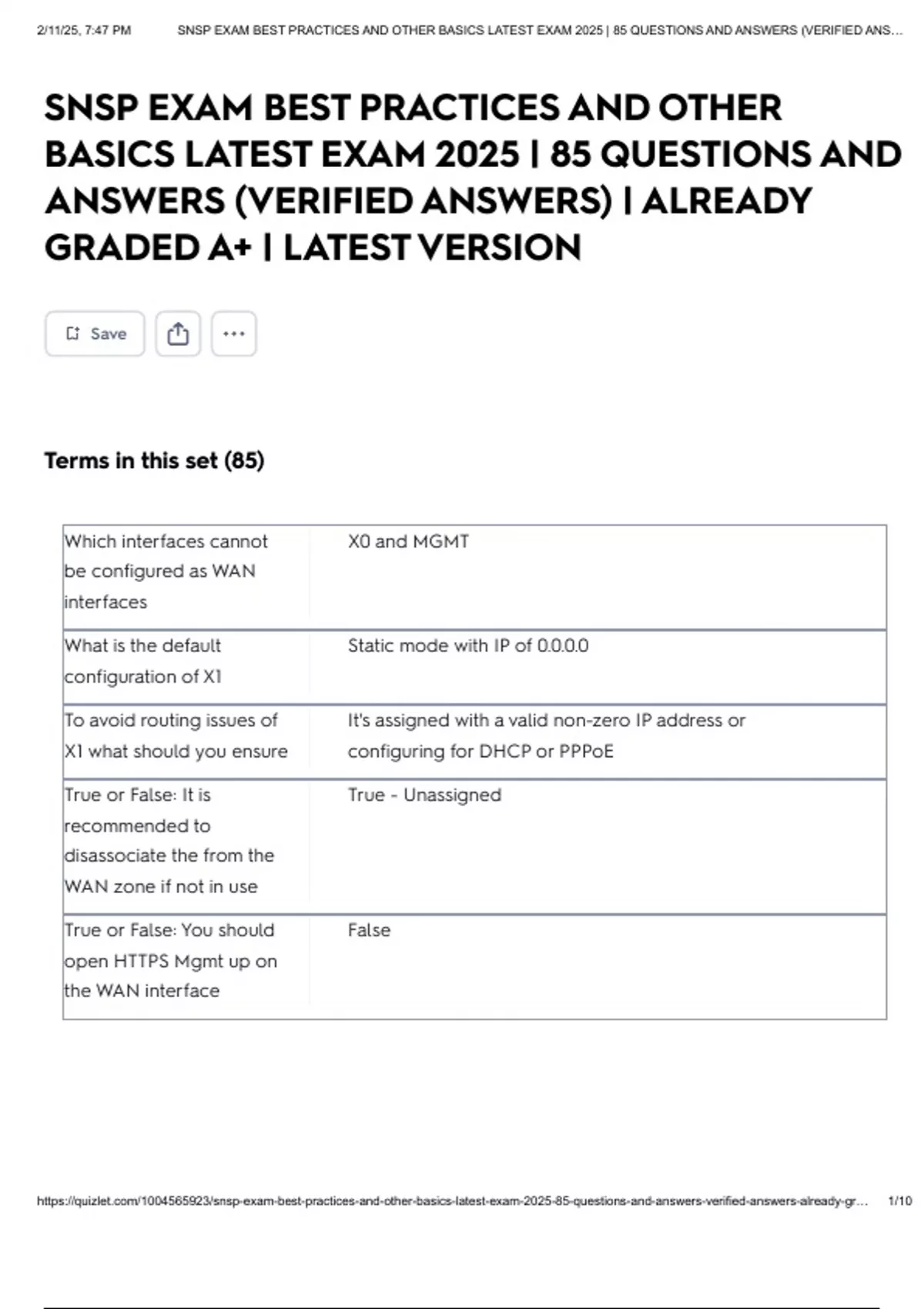 SNSP EXAM BEST PRACTICES AND OTHER BASICS LATEST EXAM 2025 | 85 ...