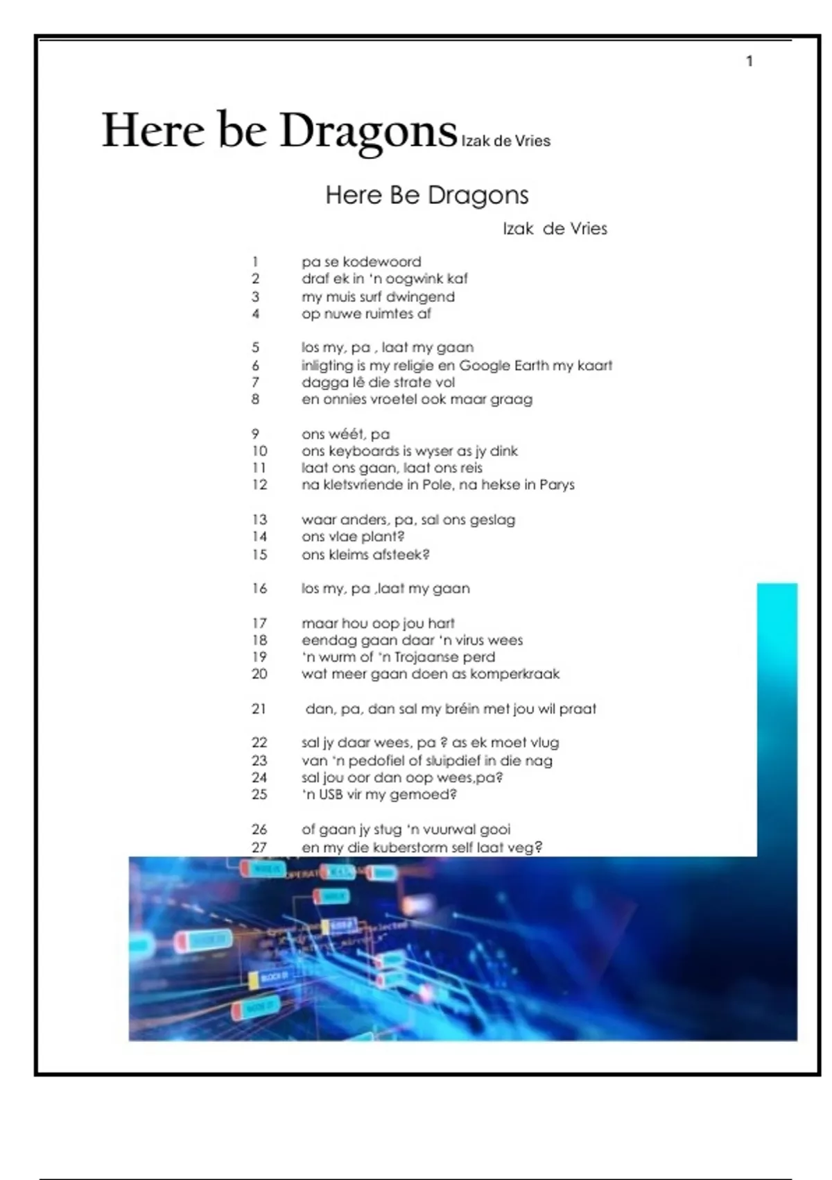 Summary Here be Dragons deur Izak de Vries---Opgesom Afrikaans en Engels deur @ Juffrou Ansie ...