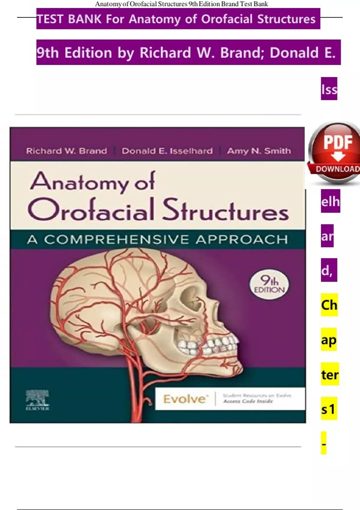 TEST BANK For Anatomy of Orofacial Structures, 9th Edition 2024 by ...