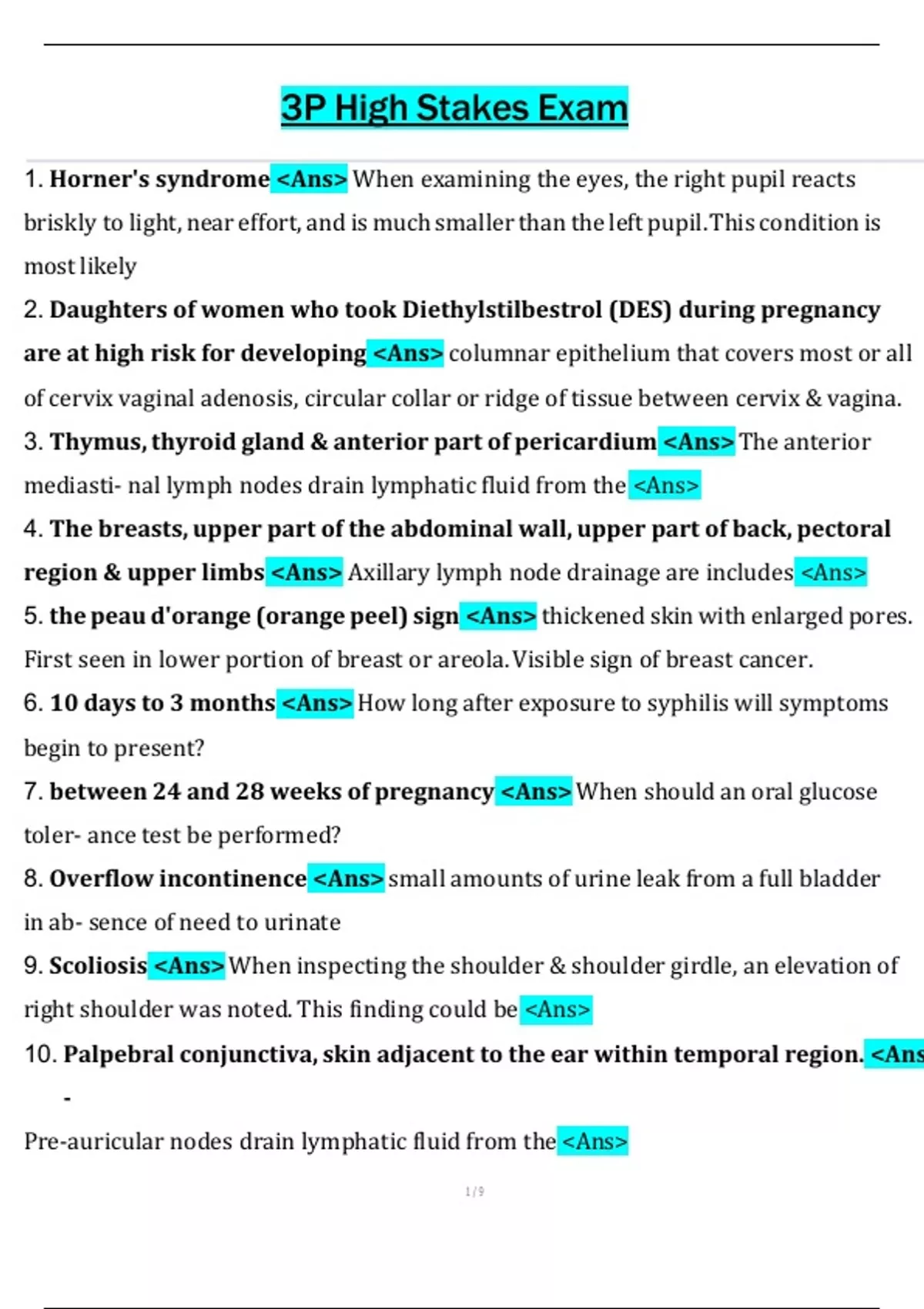 APEA 3P High Stakes Exam Study Guide Qs & Ans to Pass the Exam (2025 / ...