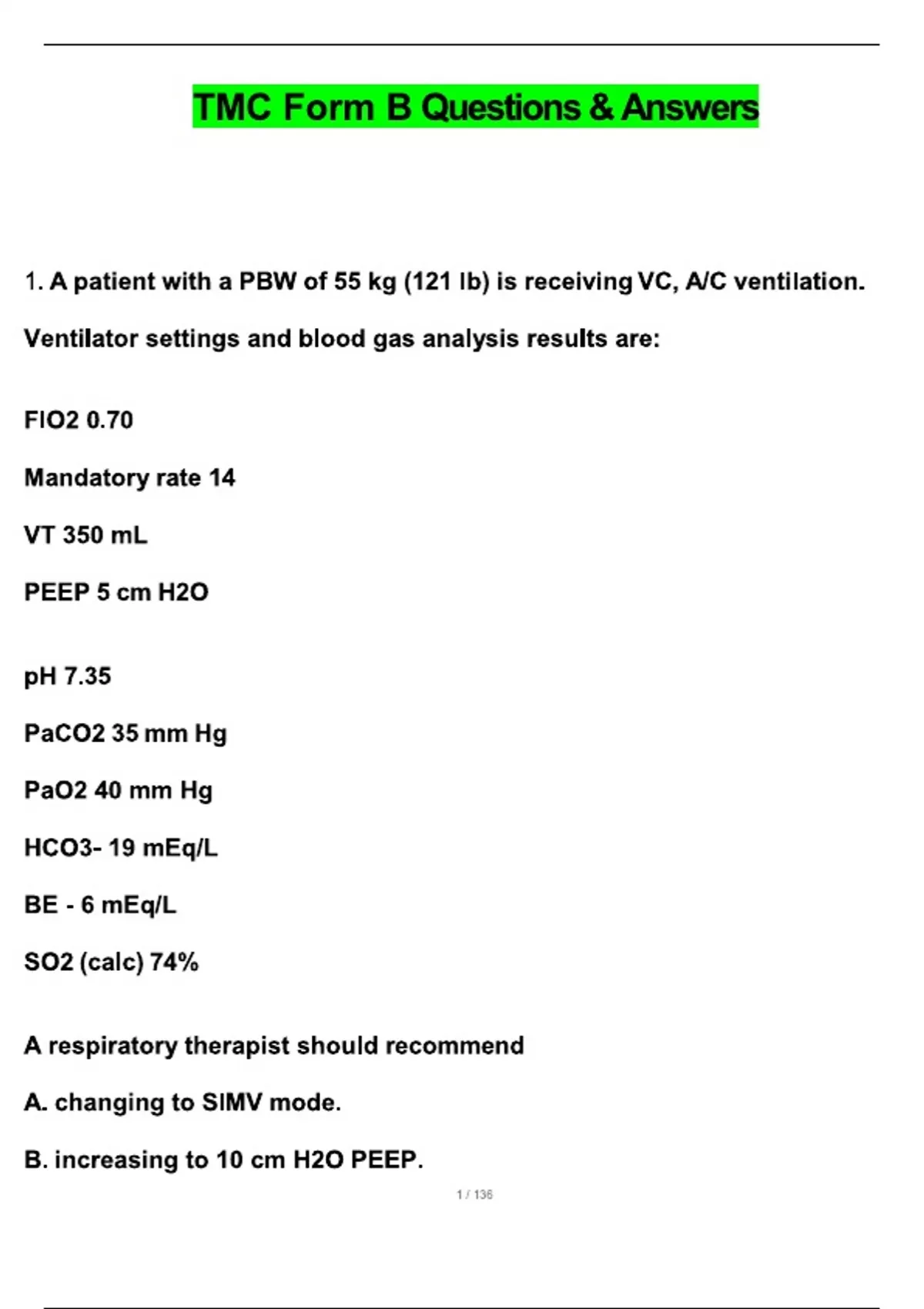 TMC Form B Exam (Latest 2025 / 2026 Update) Questions and Verified ...