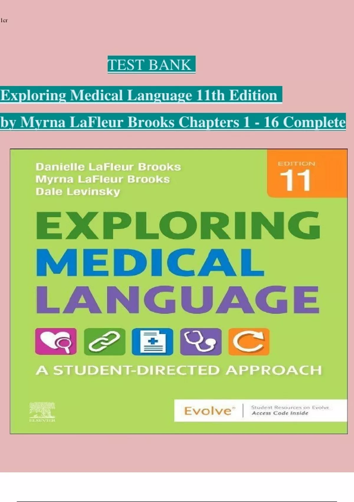 TEST BANK Exploring Medical Language 11th Edition by Myrna LaFleur ...