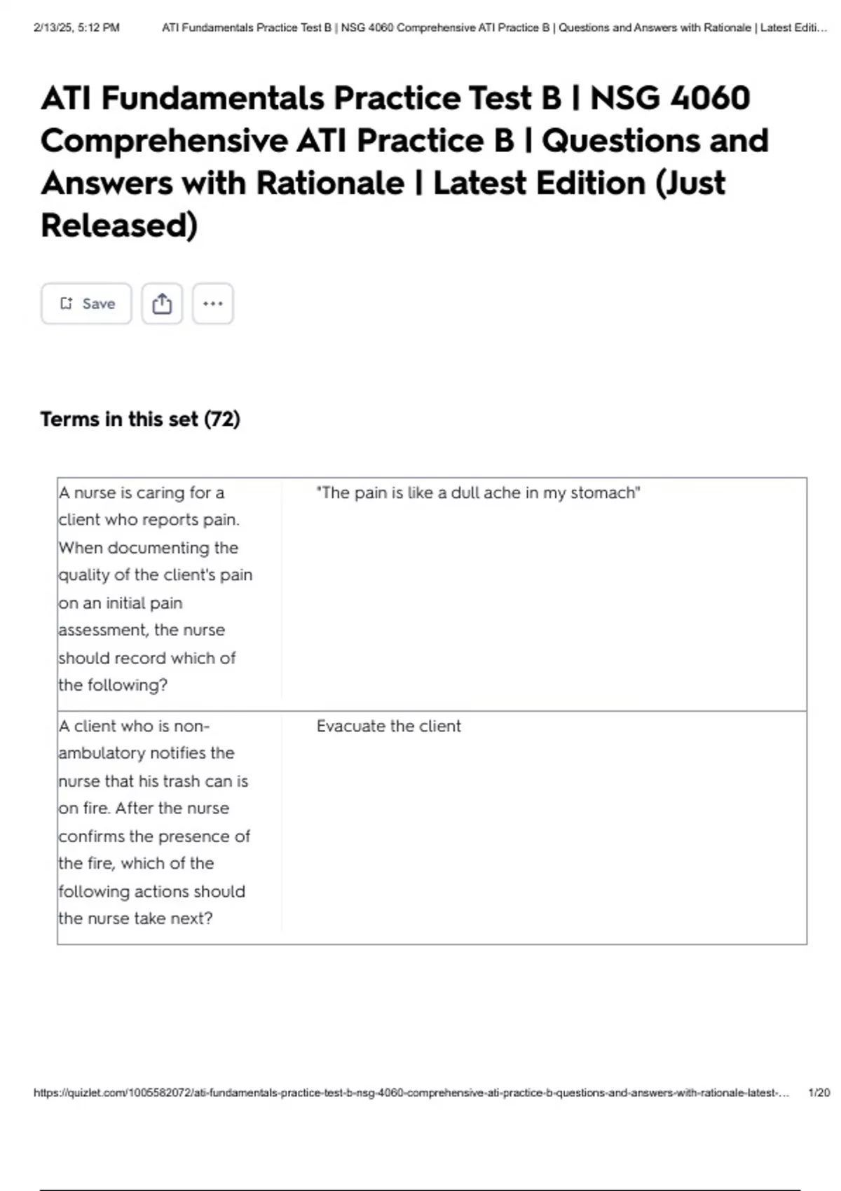 ATI Fundamentals Practice Test B | NSG 4060 Comprehensive ATI Practice ...