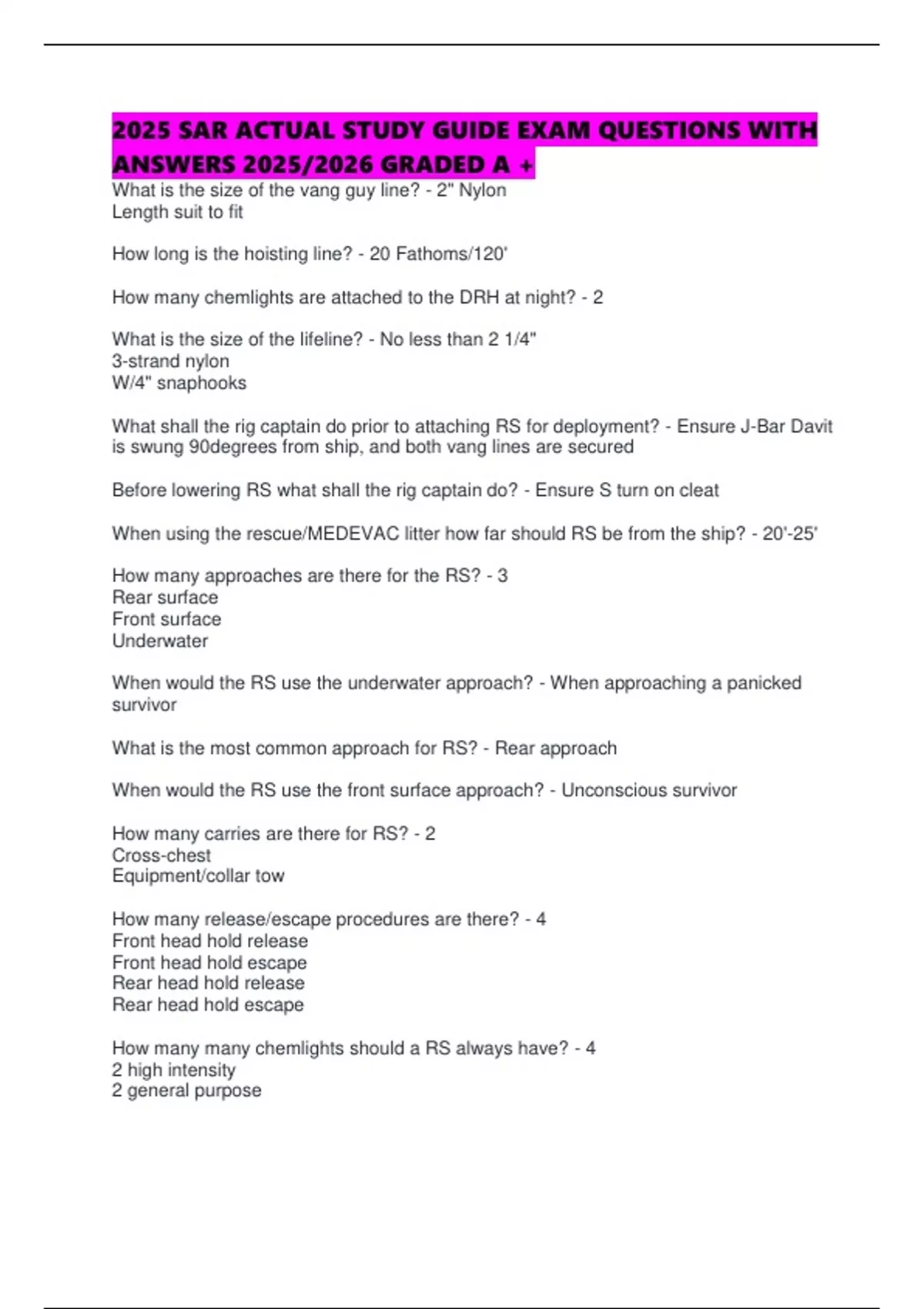 2025 SAR ACTUAL STUDY GUIDE EXAM QUESTIONS WITH ANSWERS 2025/2026 ...