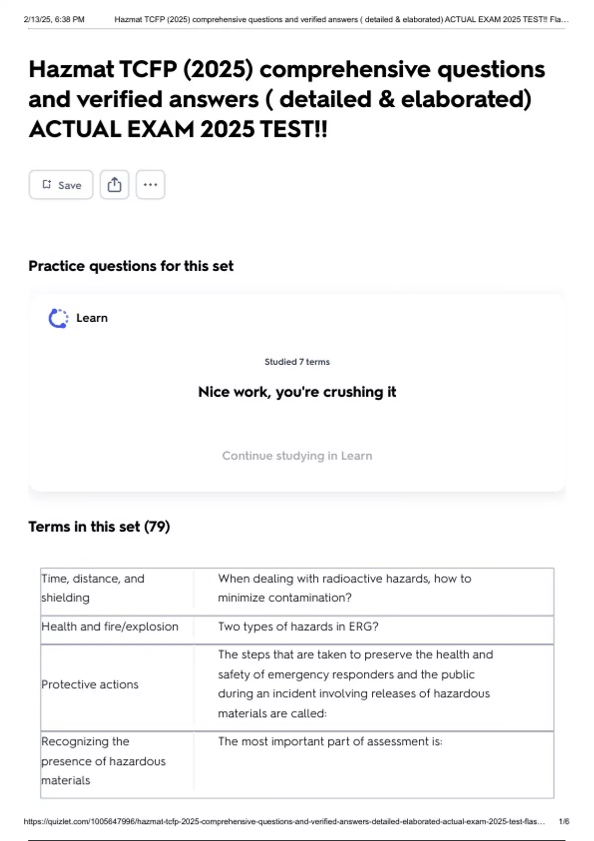 Hazmat TCFP (2025) comprehensive questions and verified answers ( detailed & elaborated) ACTUAL ...