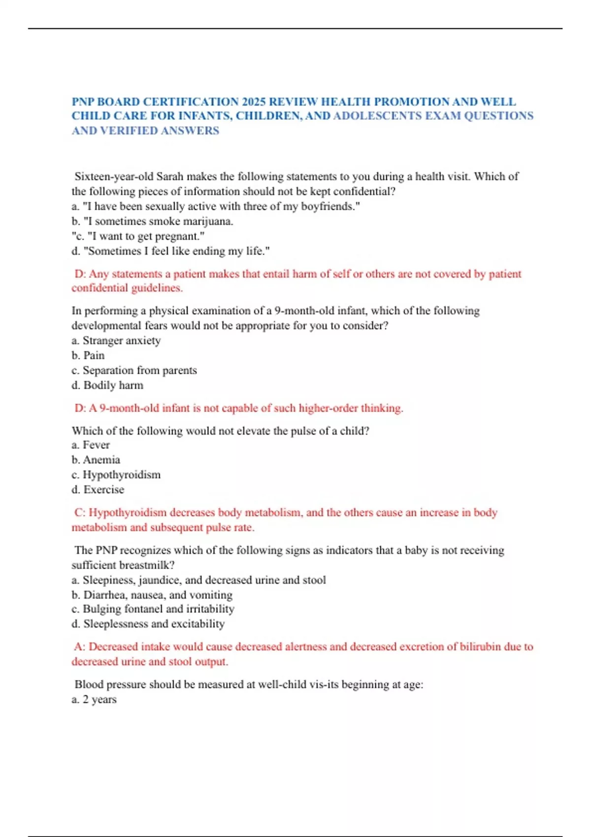 PNP BOARD CERTIFICATION 2025 REVIEW HEALTH PROMOTION AND WELL CHILD ...