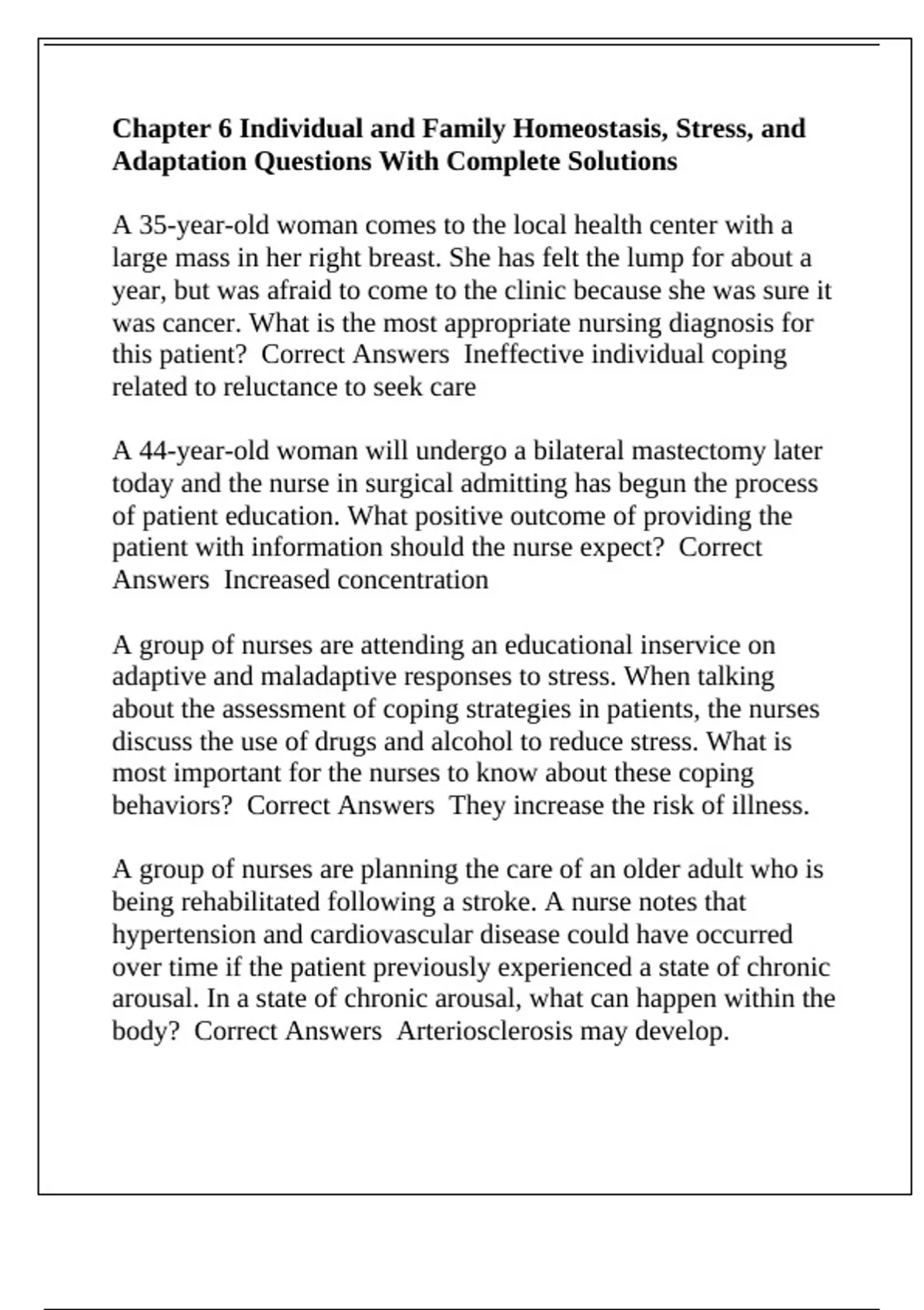 Chapter 6 Individual and Family Homeostasis, Stress, and Adaptation ...