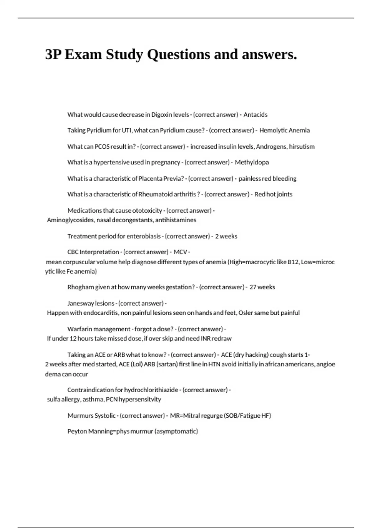 APEA 3P High Stakes Exam Study Guide Qs & Ans to Pass the Exam (2025 / ...